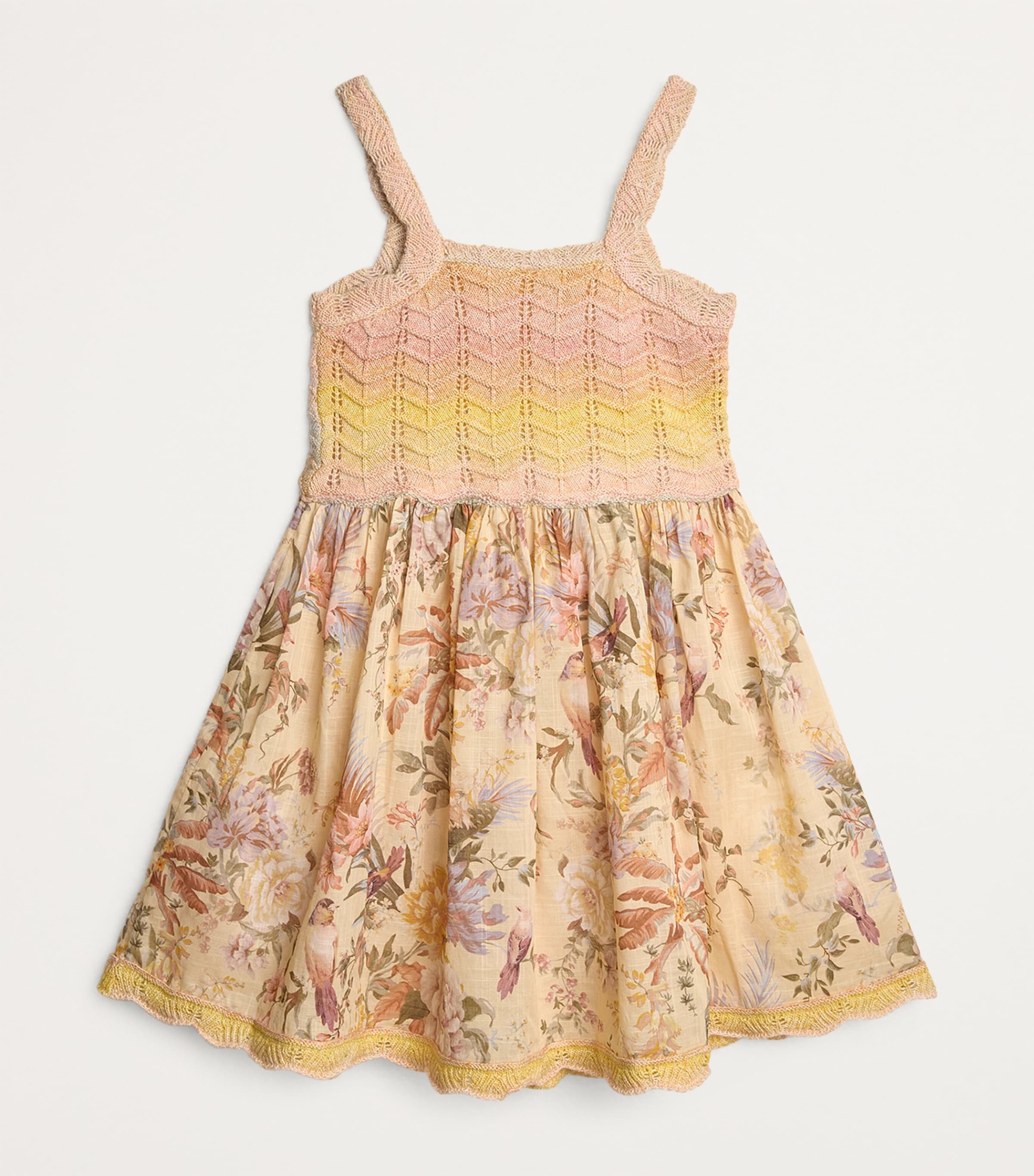 Zimmermann Kids Cotton-Blend Tallow Knitted Dress (1-12 Years) | Harrods US