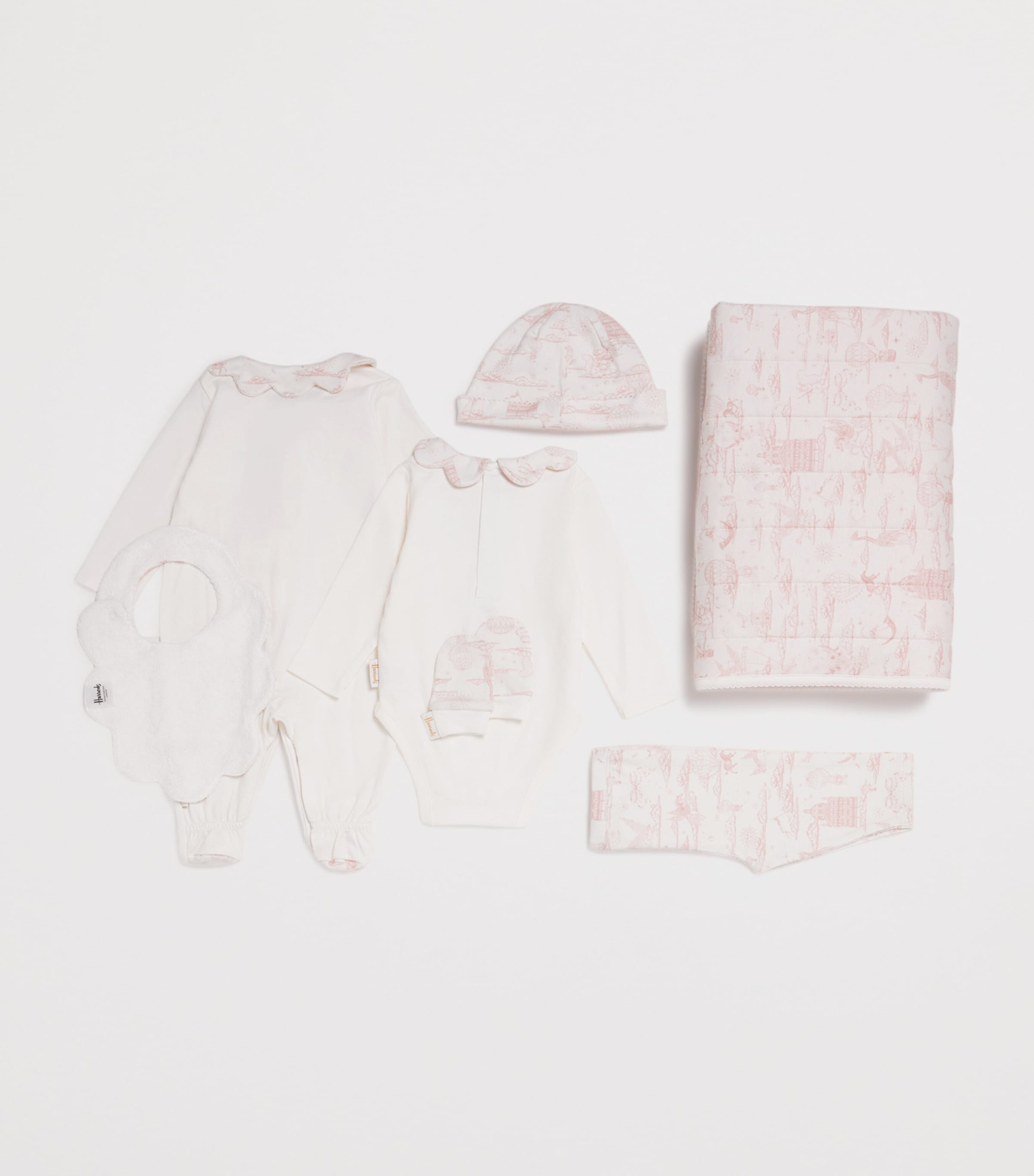 Harrods Pink Cotton Jersey Balloon Baby Gift Set (0-18 Months) | Harrods ZA