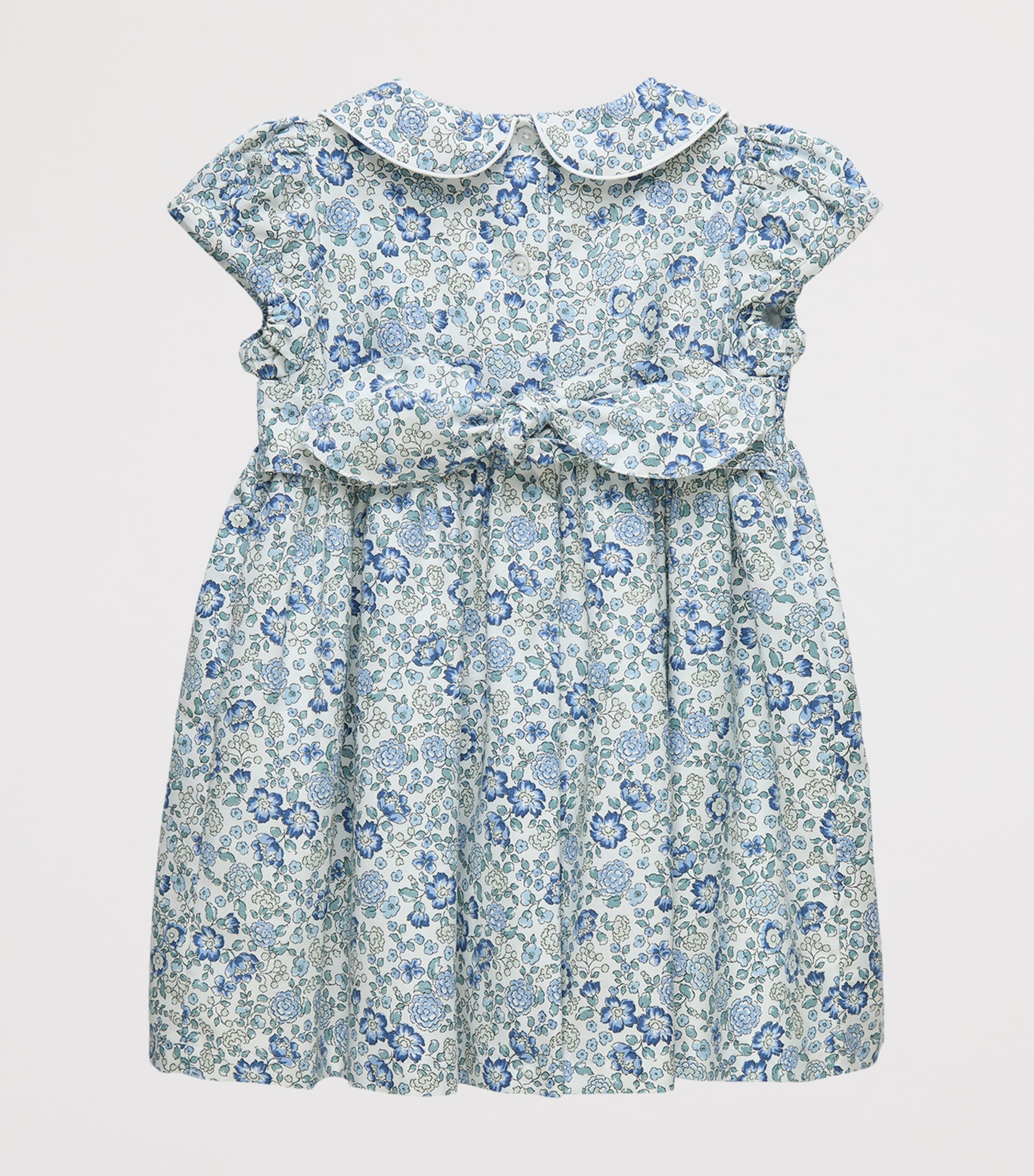 Trotters Blue Cotton Arabella Smocked Dress (6-24 Months) | Harrods QA