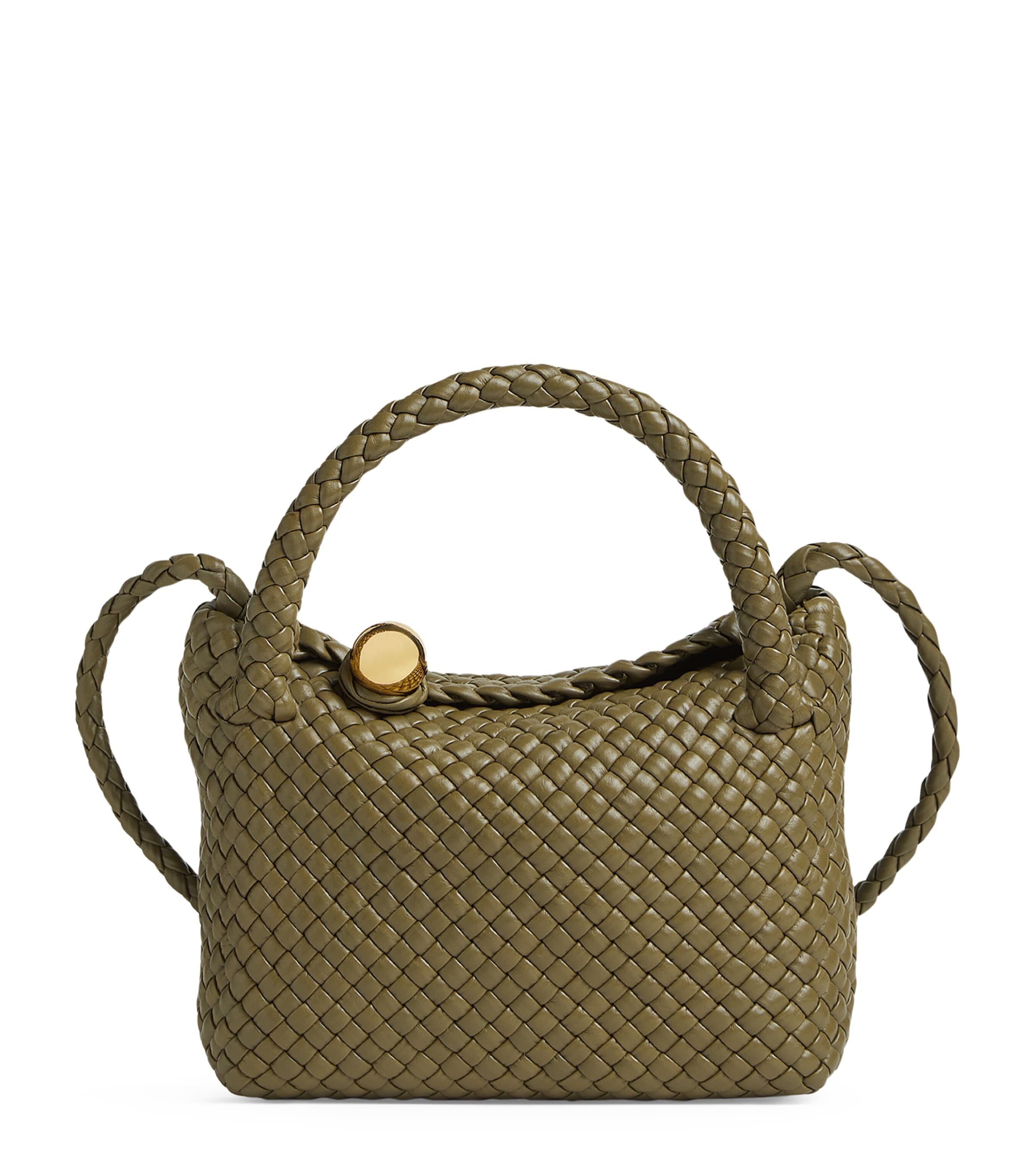 Bottega Veneta Grey Small Leather Tosca Top-Handle Bag | Harrods US