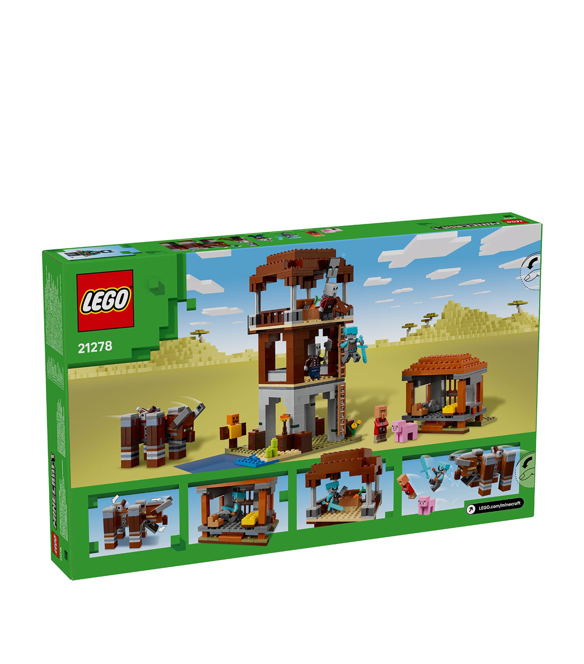 Lego Minecraft The Pillager Outpost and Ravager Set 21278 | Harrods SG