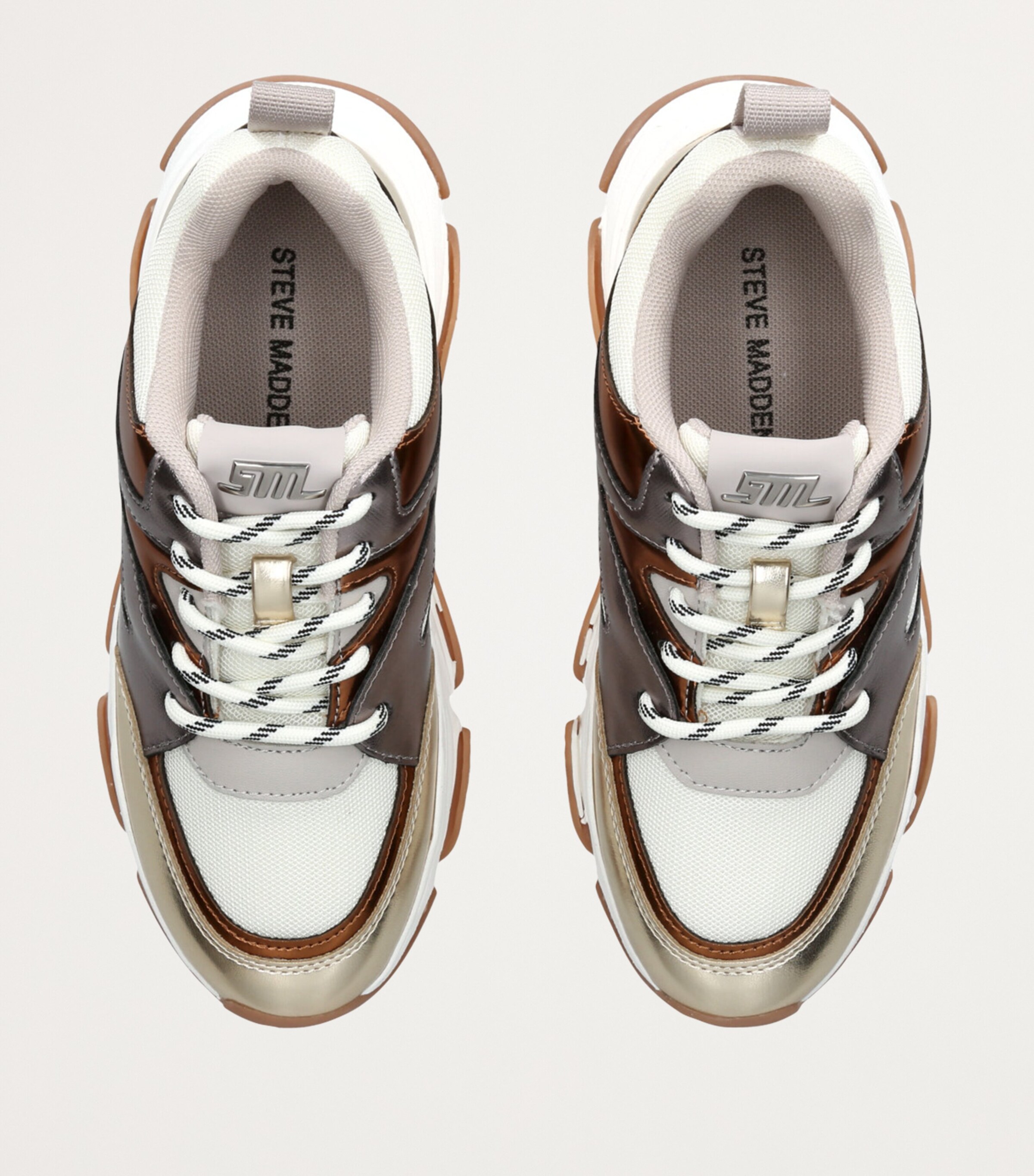 Steve Madden Grey Metallic Progressive Sneakers | Harrods UK