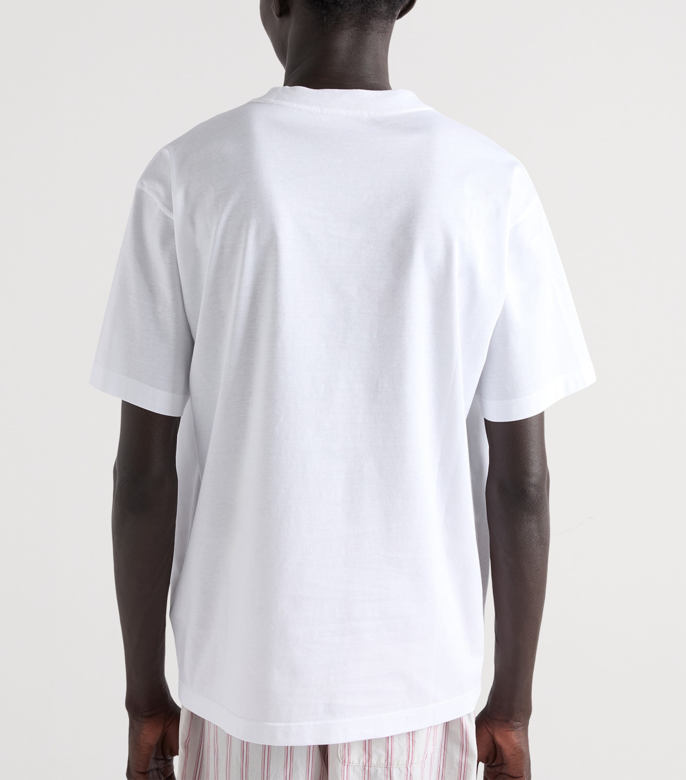 Prada White Cotton Crest Logo T-Shirt | Harrods UK