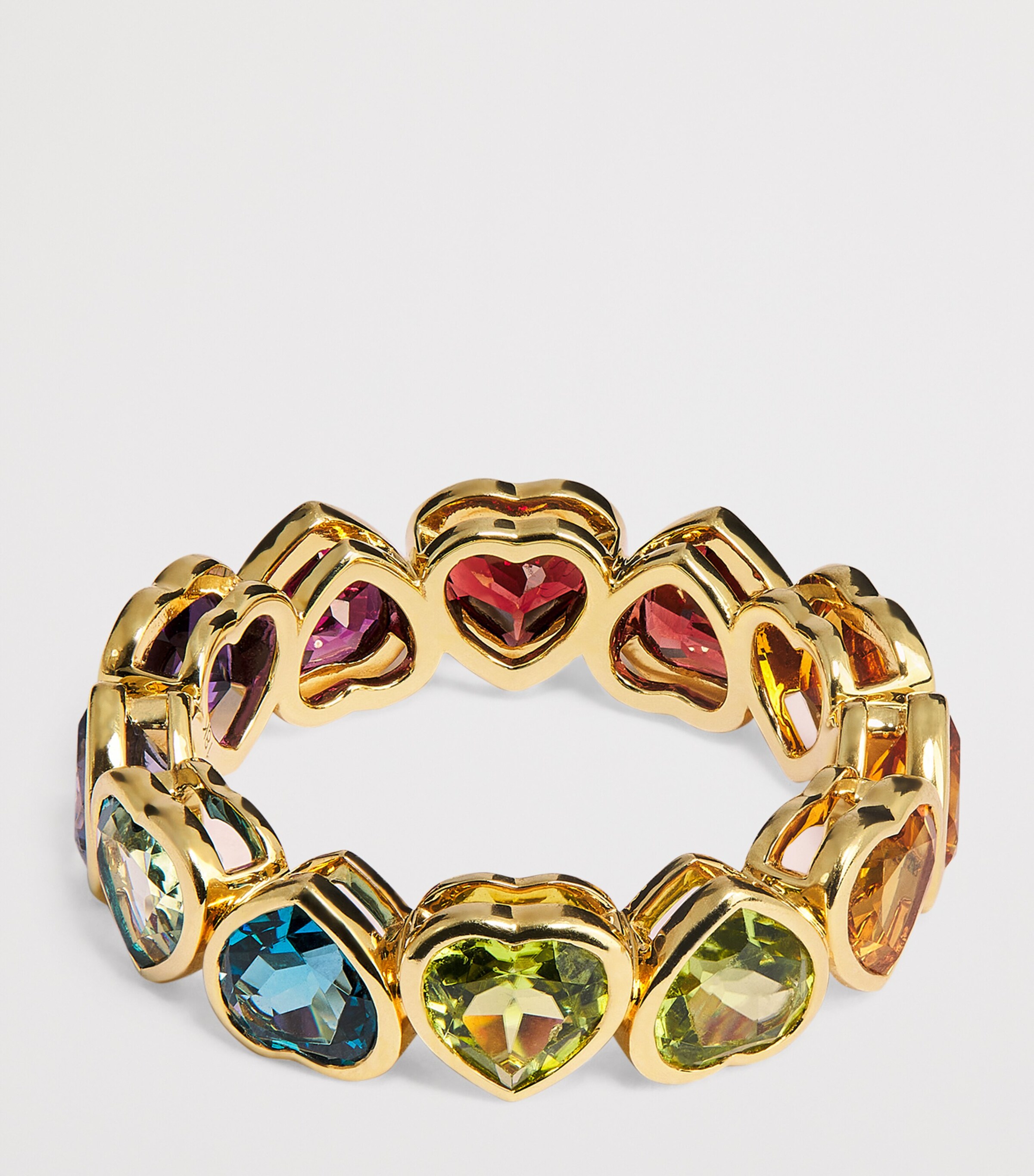 Emily P. Wheeler Yellow Gold and Multi-Gemstone I Heart Rainbow Ring ...