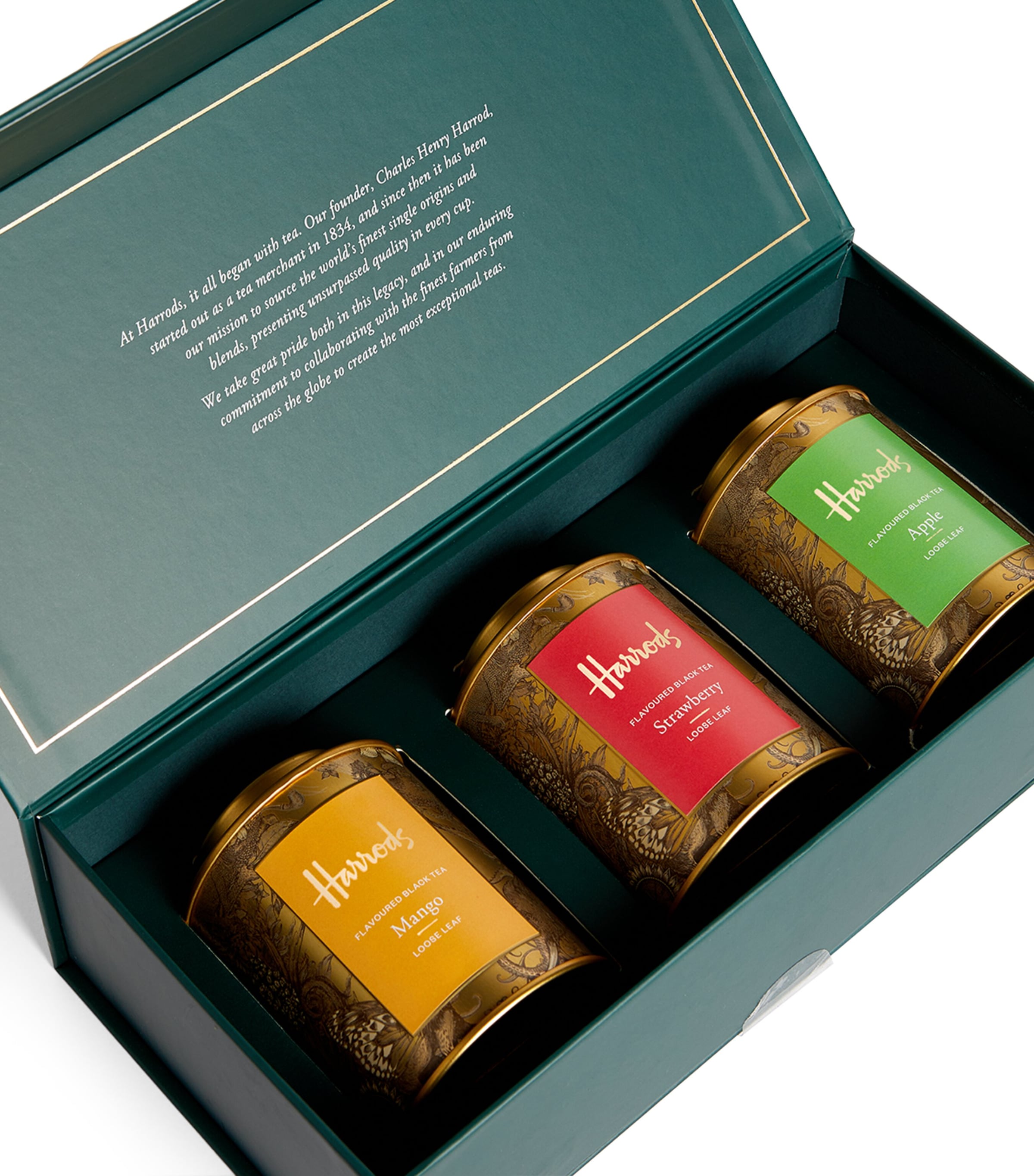 Harrods Flavoured Loose Leaf Tea Selection (3 x 50g) | Harrods AE