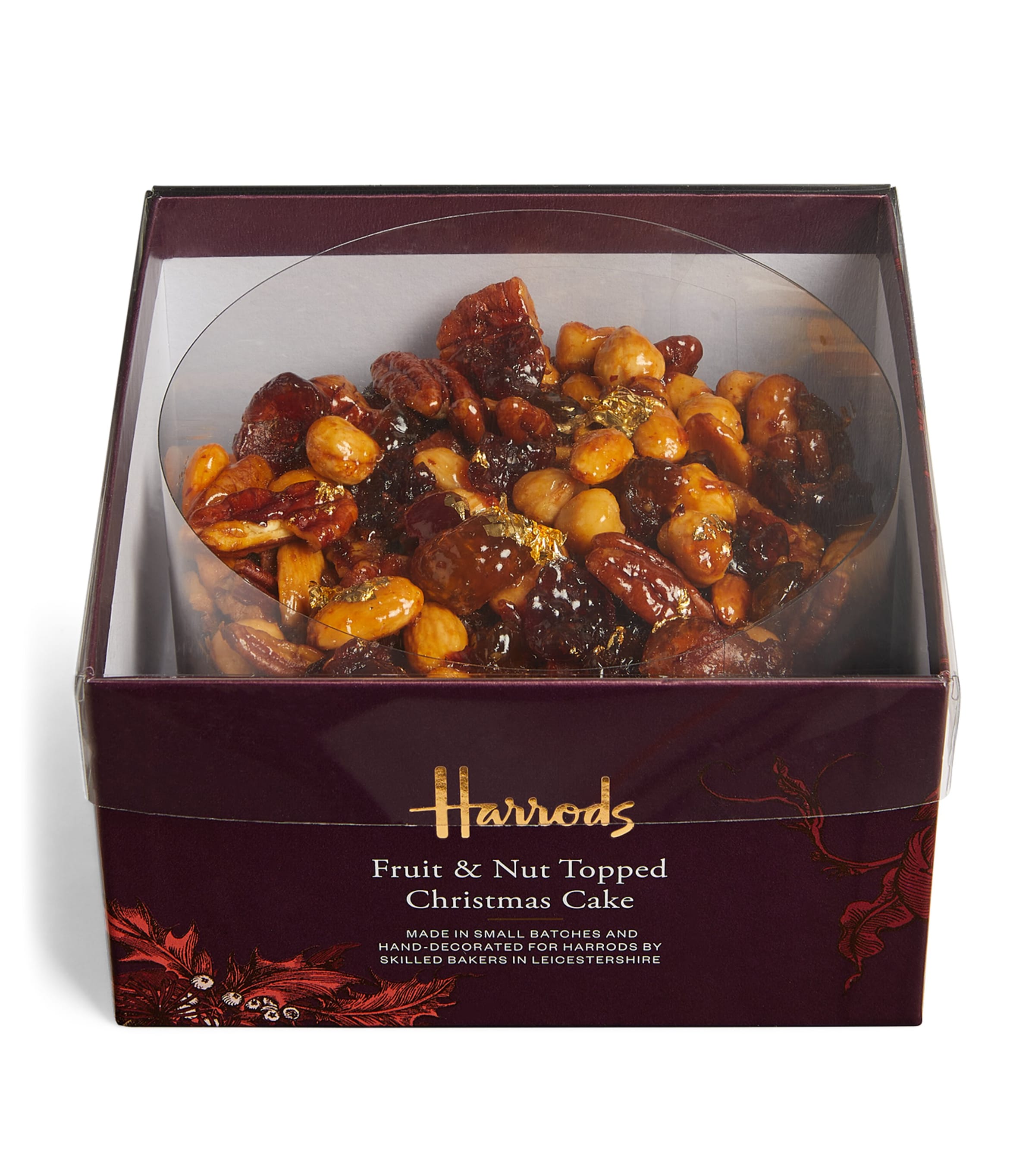 Harrods Fruit & Nut Topped Christmas Cake (550g) | Harrods UK