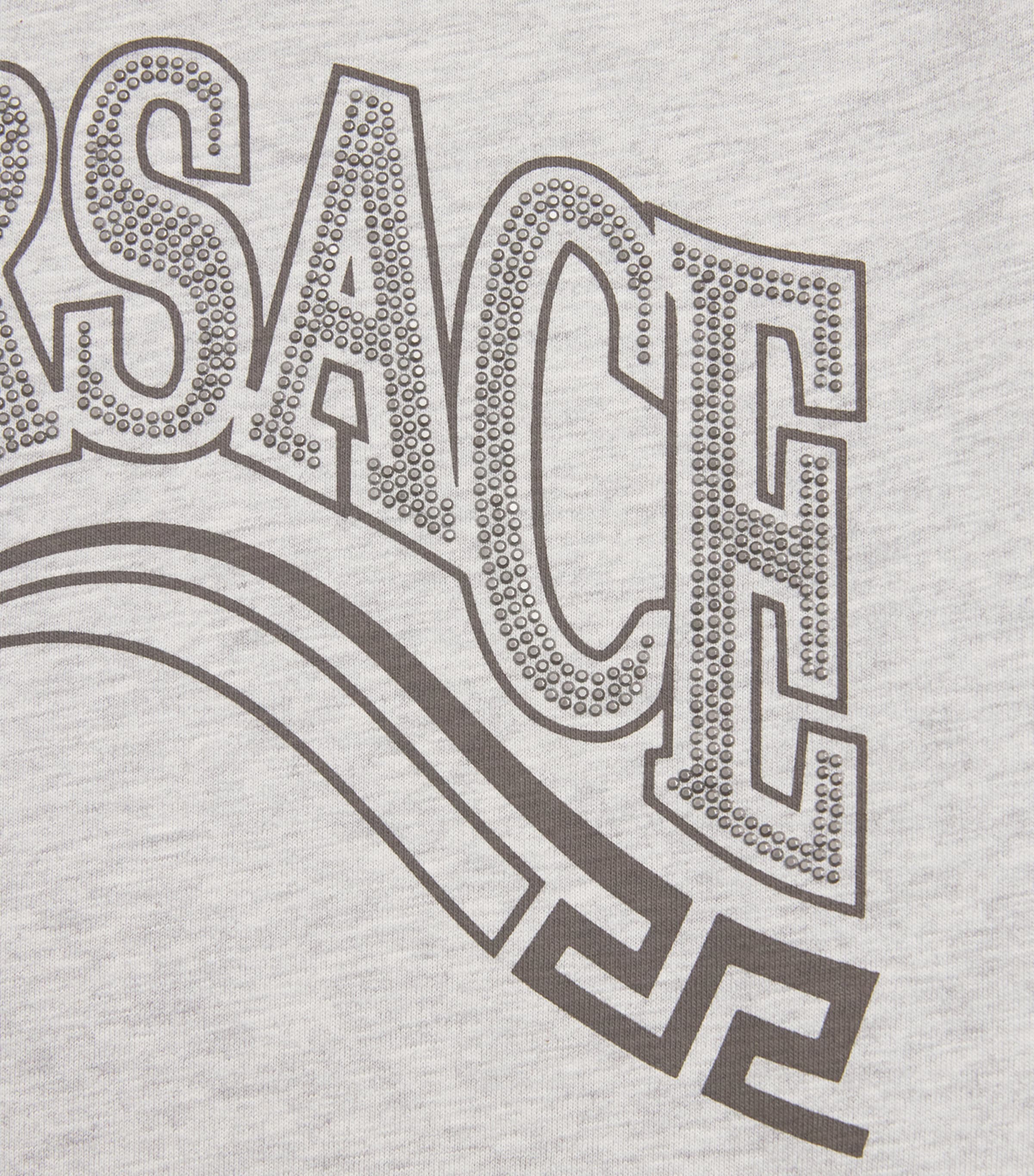 Versace Kids Grey Cotton Jersey Embellished Logo T-Shirt (6-14 Years ...