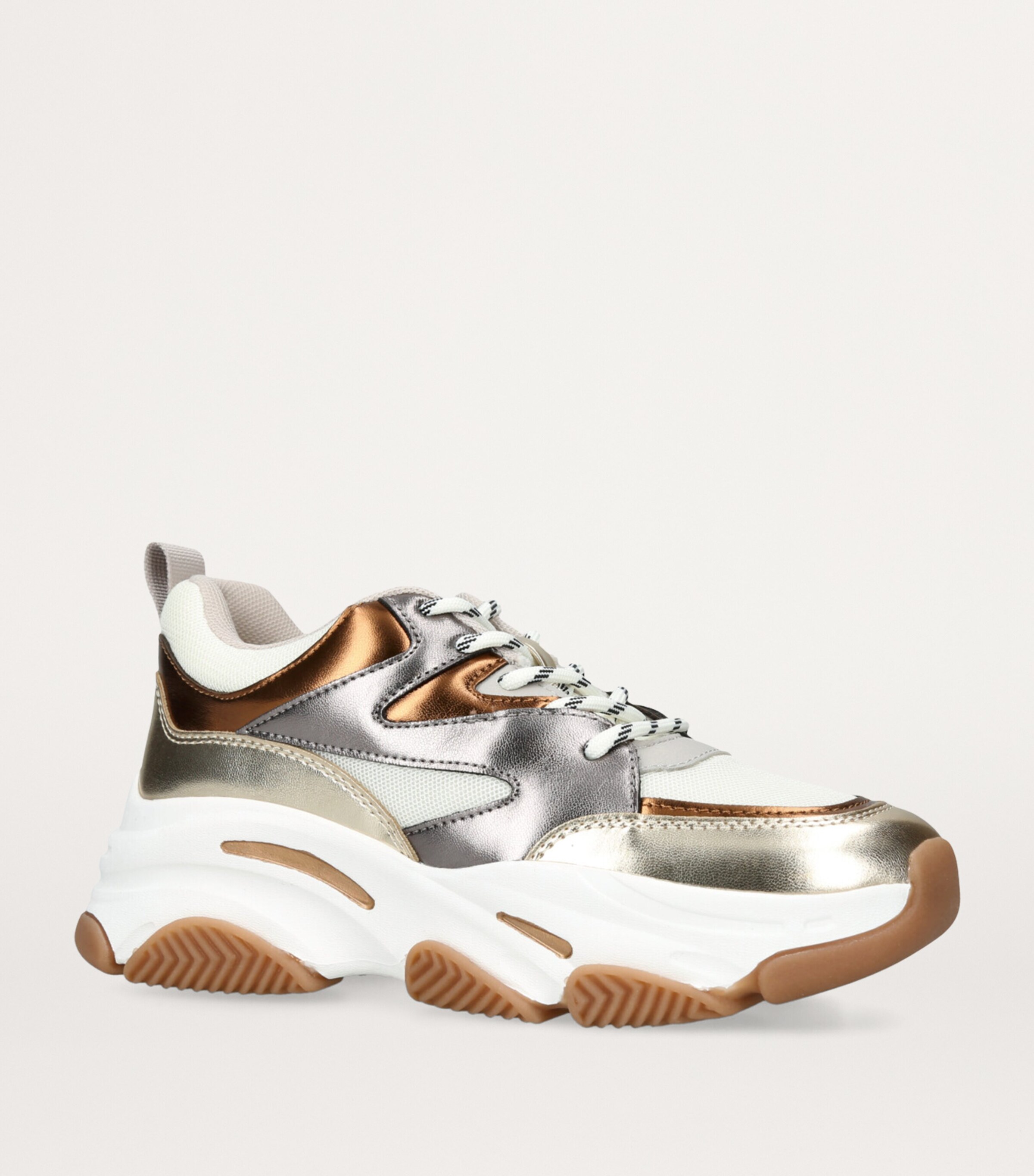 Steve Madden Grey Metallic Progressive Sneakers | Harrods UK