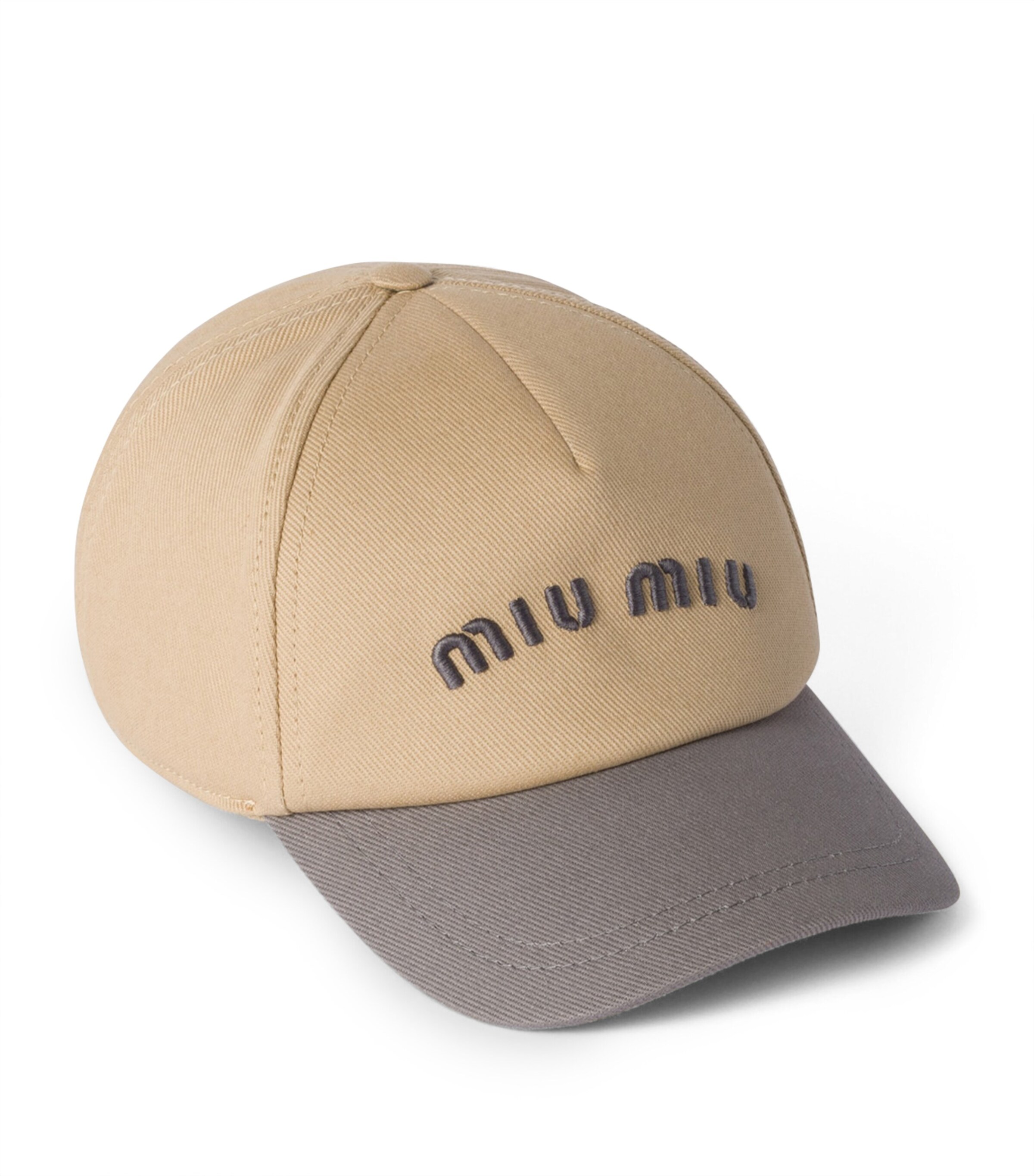 Miu Miu Neutral Cotton Logo Baseball Cap | Harrods UK