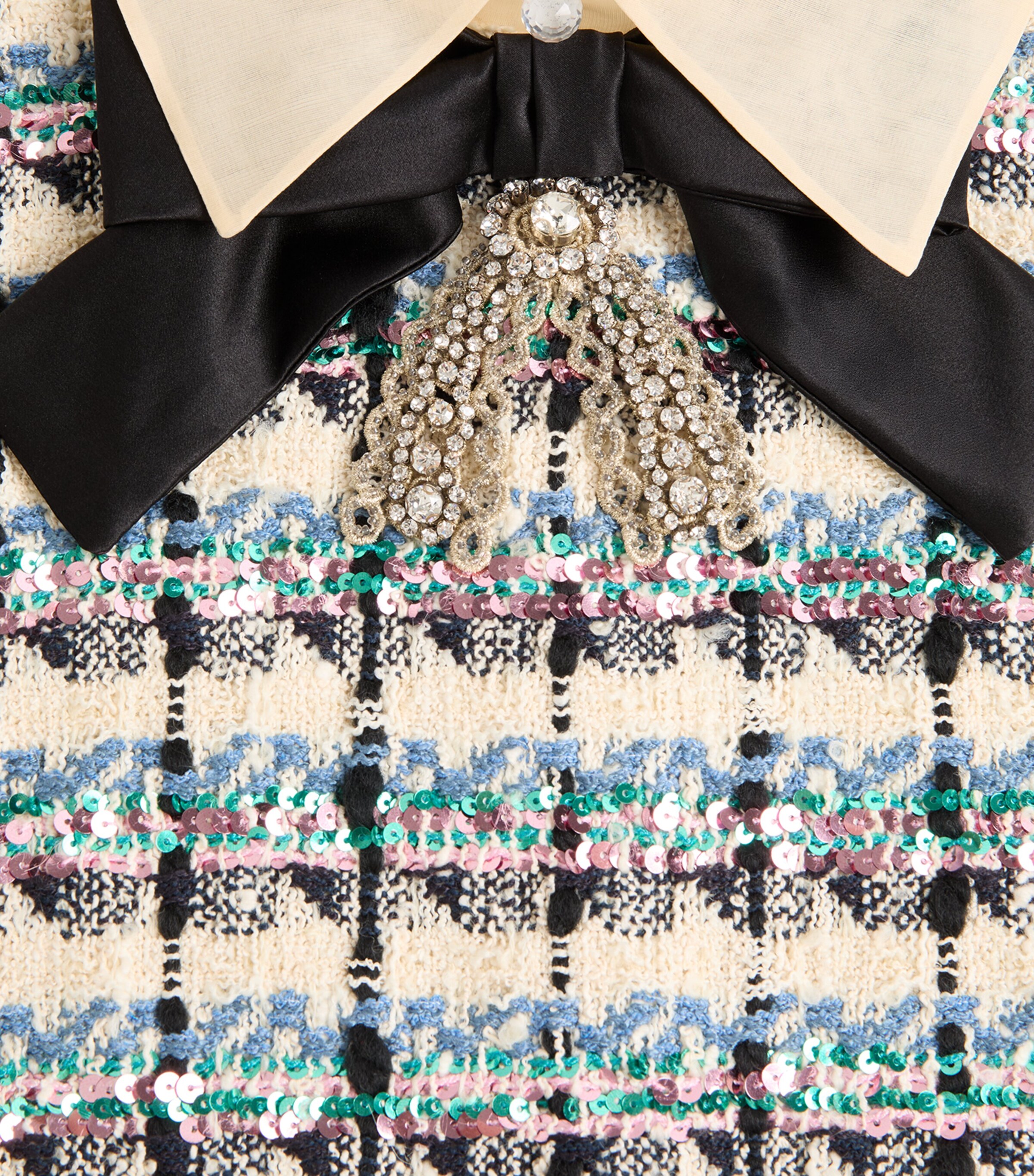 Valentino Multi Tweed Embellished Mini Dress | Harrods US