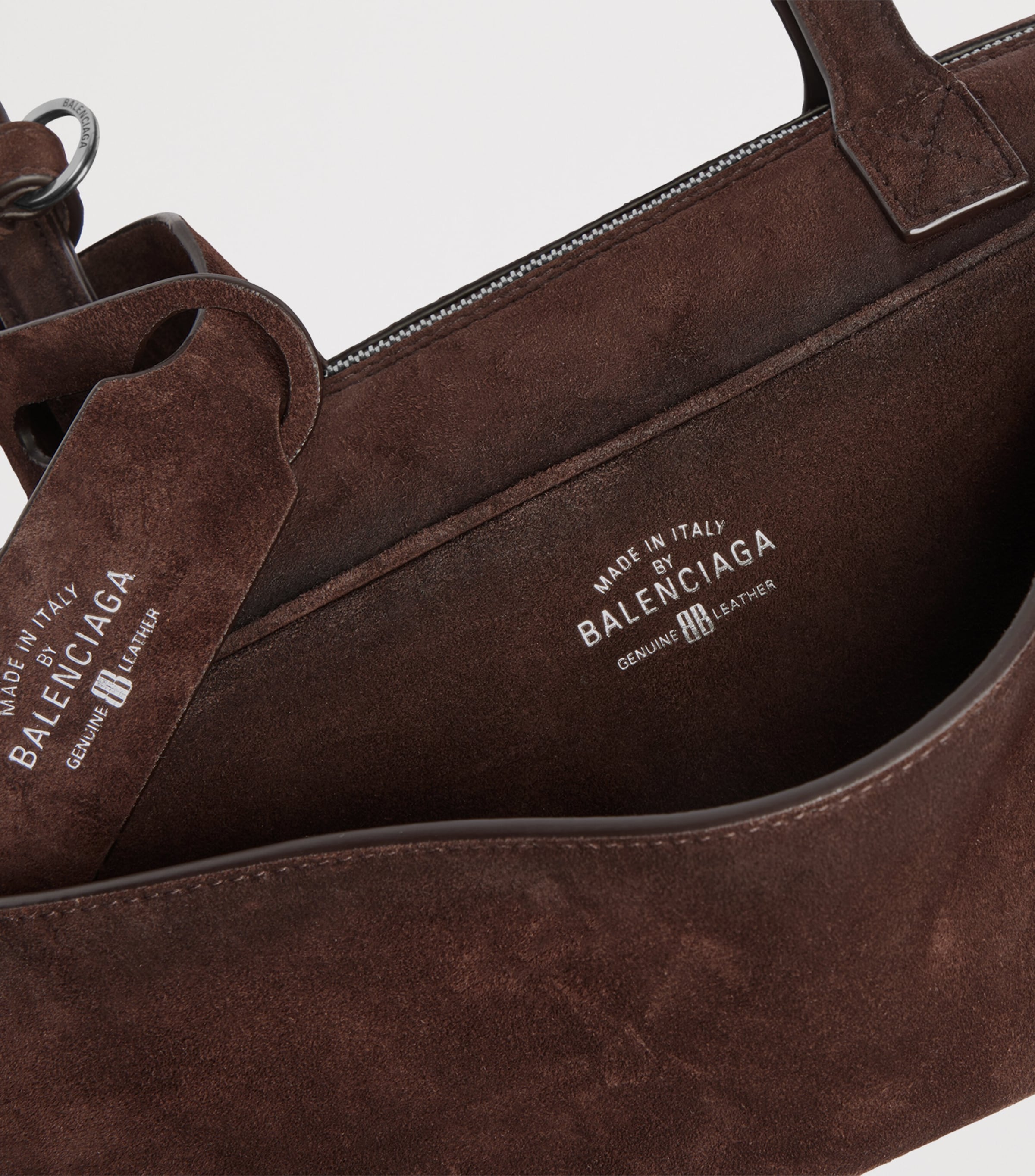 Balenciaga Brown Small Leather Carrie Bowling Top-Handle Bag | Harrods CA