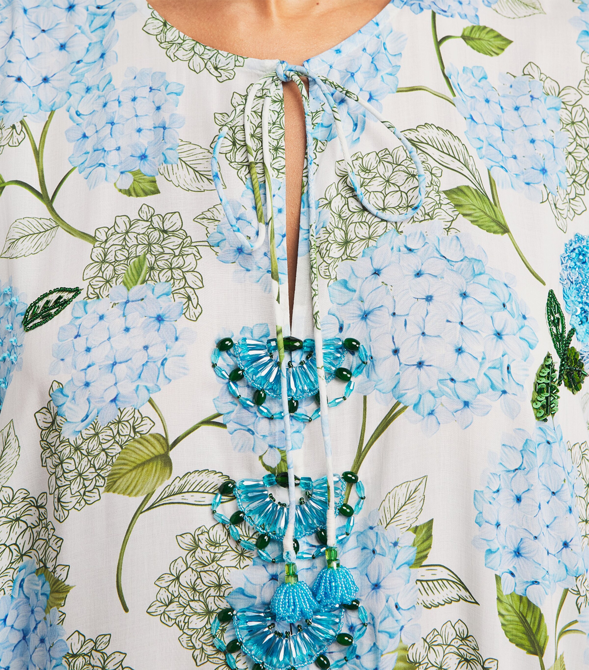 Verandah Multi Embellished Hydrangea Maxi Kaftan | Harrods IN