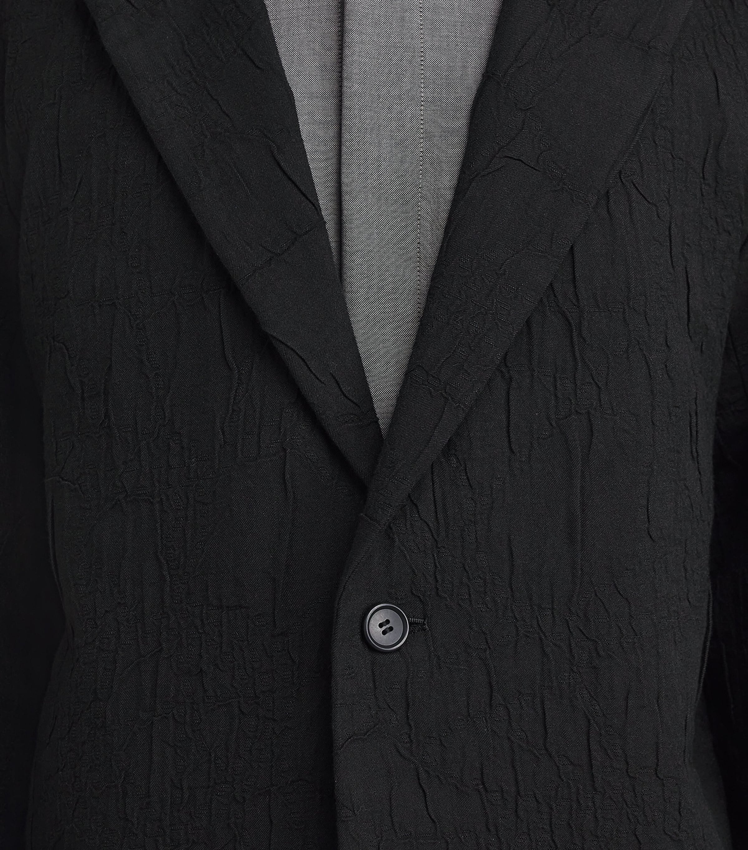 IM MEN Black Shrink Jacquard Single-Breasted Blazer | Harrods UK