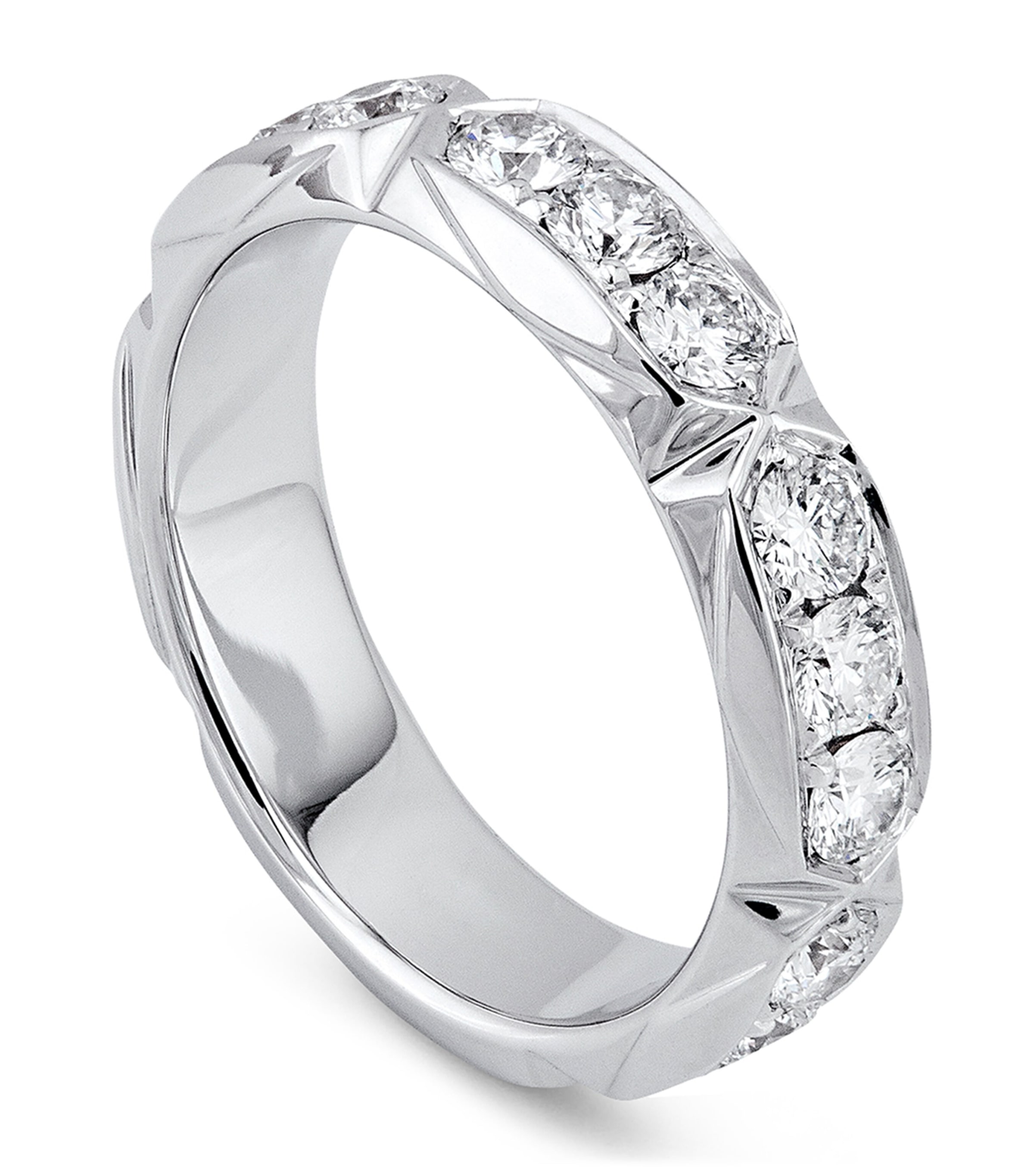 Boodles White Gold and Diamond Large Jazz Ring | Harrods US