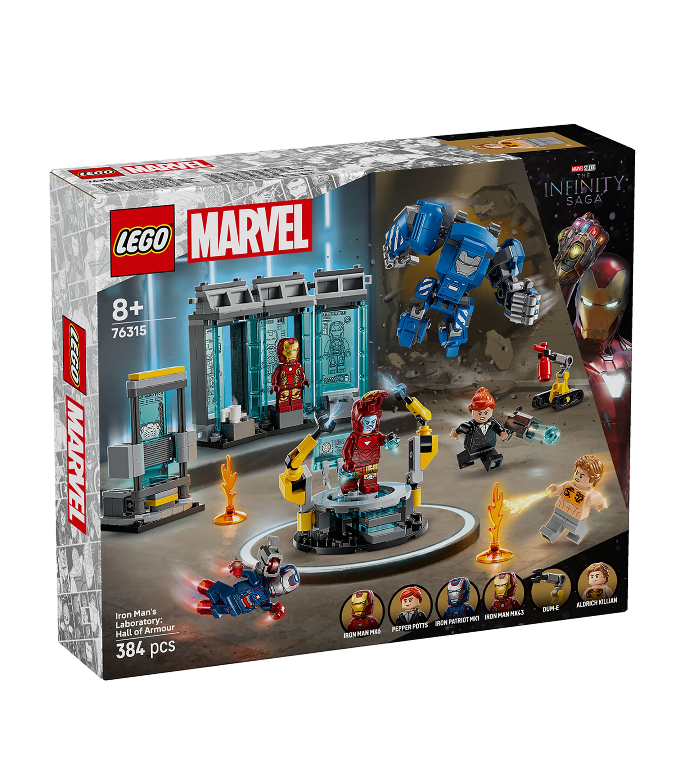 Lego Marvel Iron Man's Laboratory: Hall of Armour Set 76315 | Harrods UK