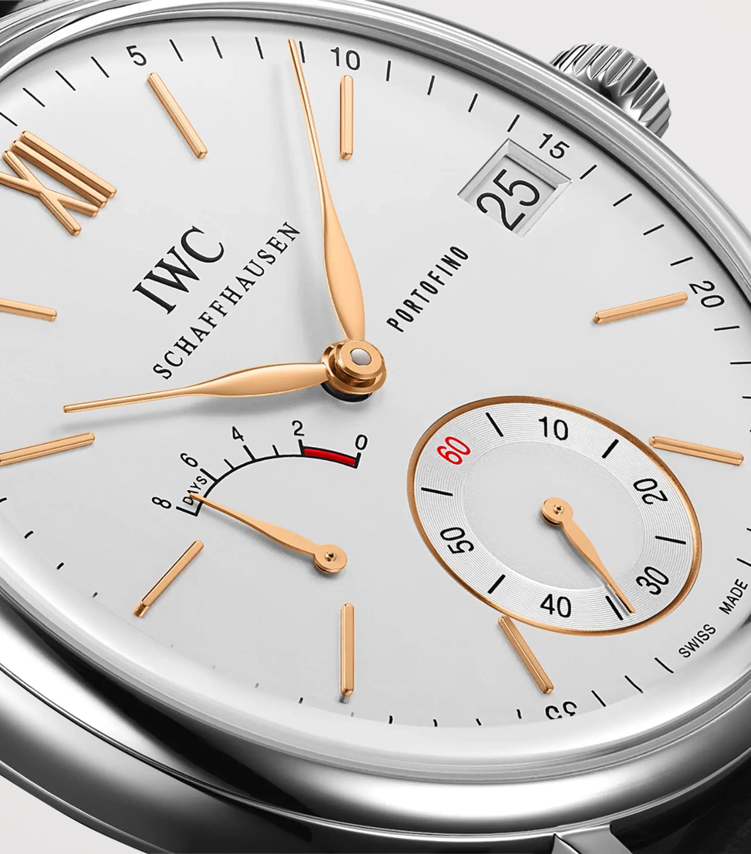 IWC Schaffhausen Stainless Steel Portofino Hand-Wound Watch 45mm | Harrods HK