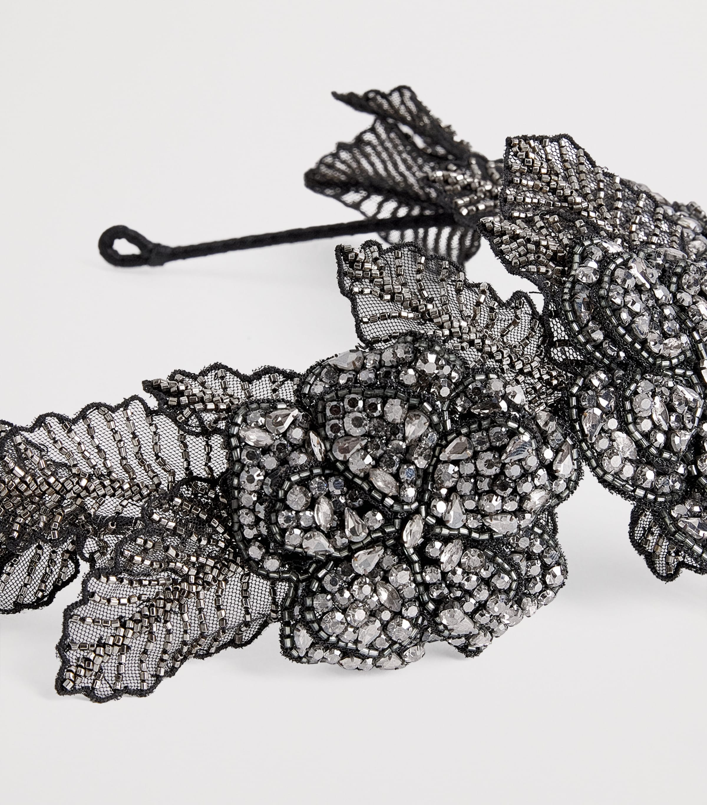 Jennifer Behr Black Crystal Casablanca Headband | Harrods AU