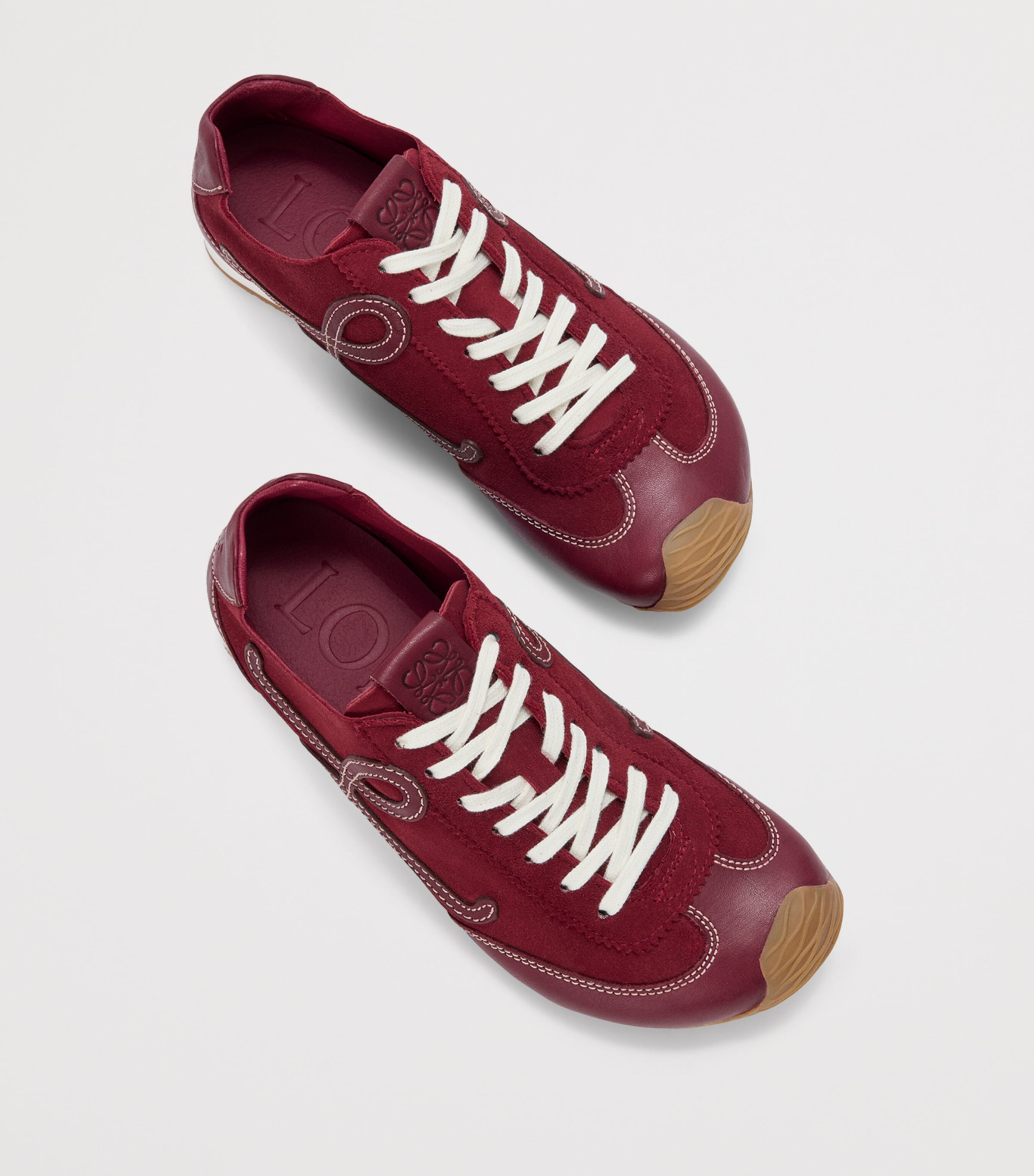 LOEWE Burgundy Suede Ballet Runner 2.0 Sneakers | Harrods AU