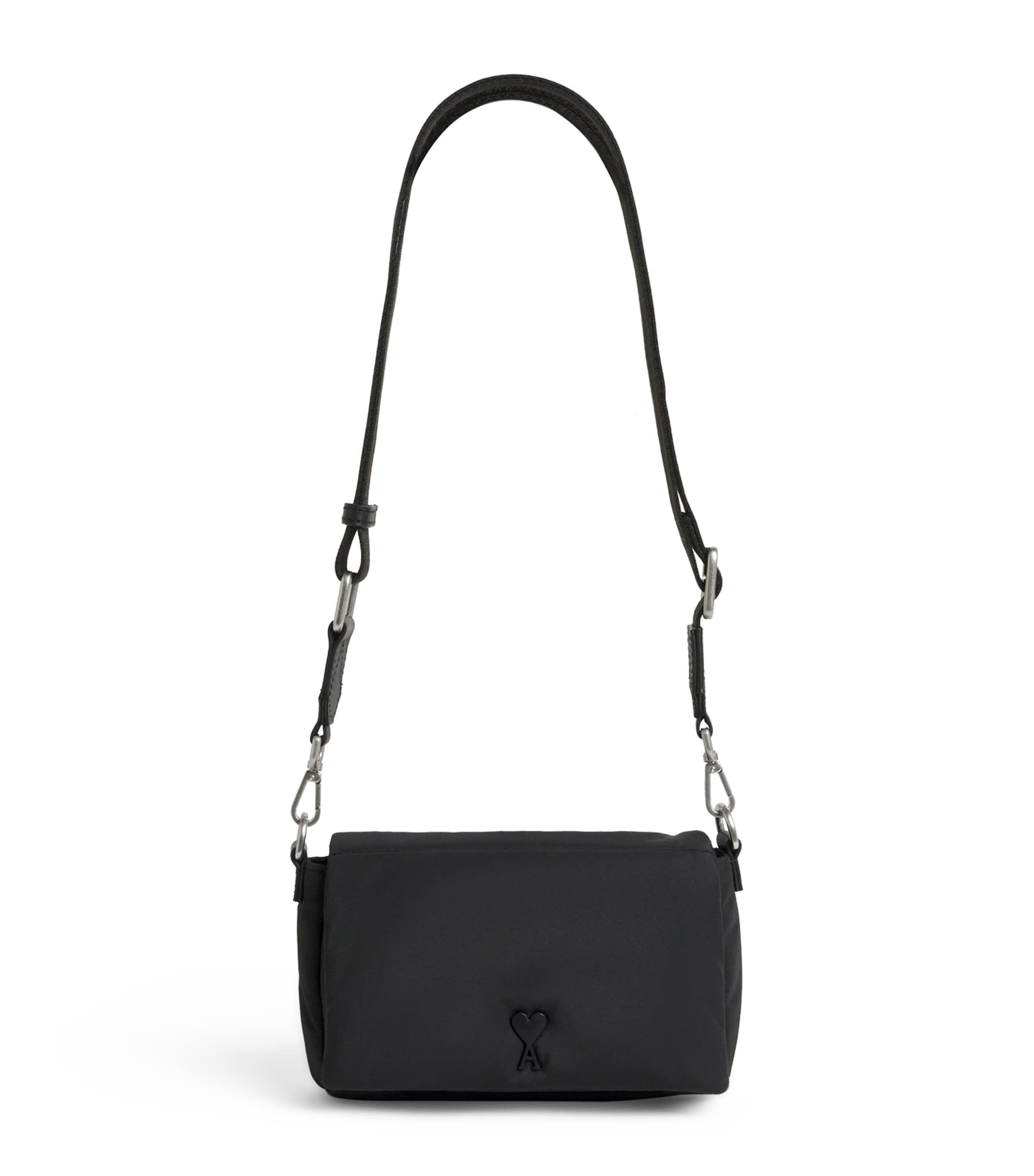 AMI Paris Black Nylon Lunch Box Mini Bag | Harrods UK