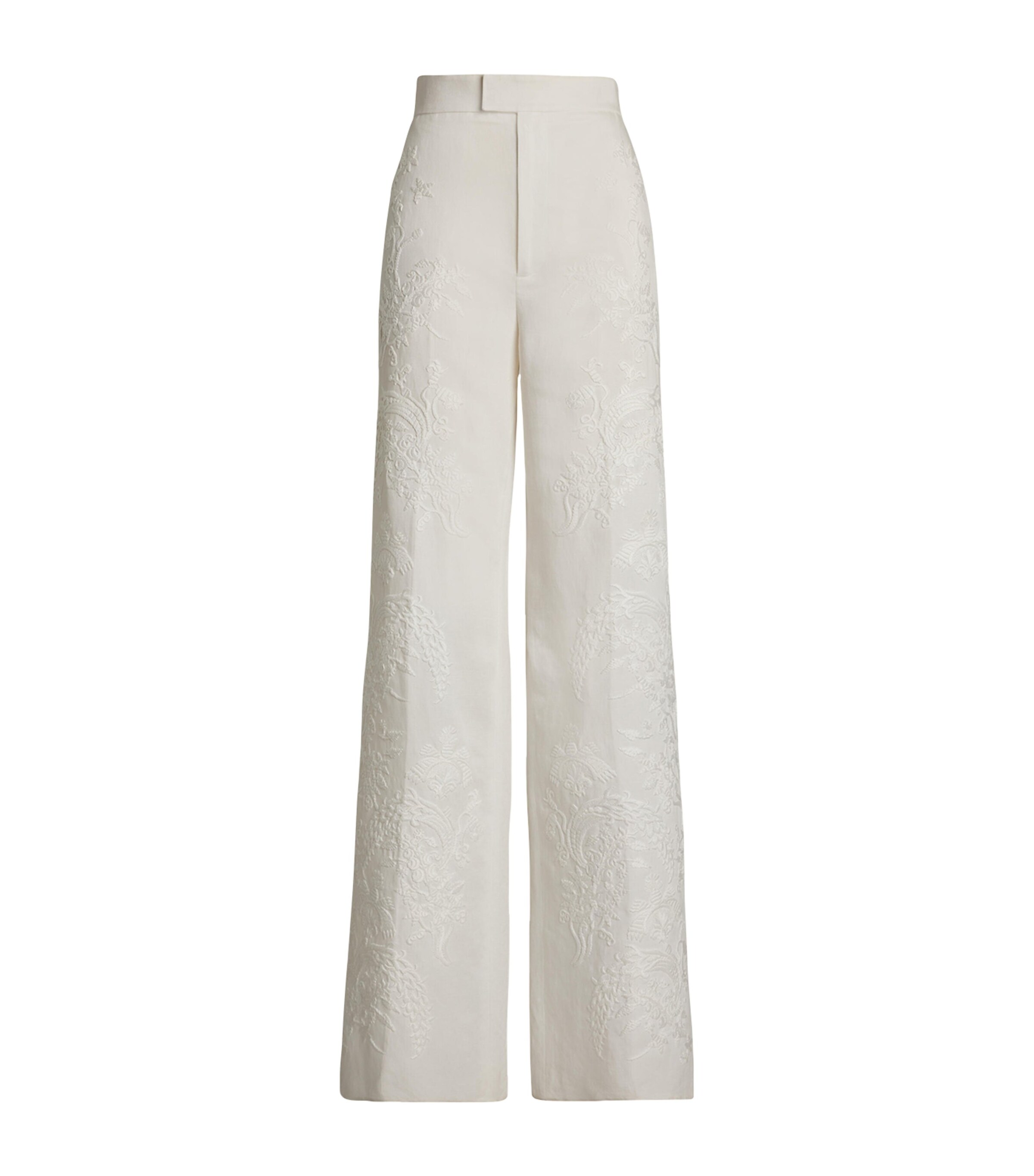 Ralph Lauren Collection White Embroidered Dean Trousers | Harrods US
