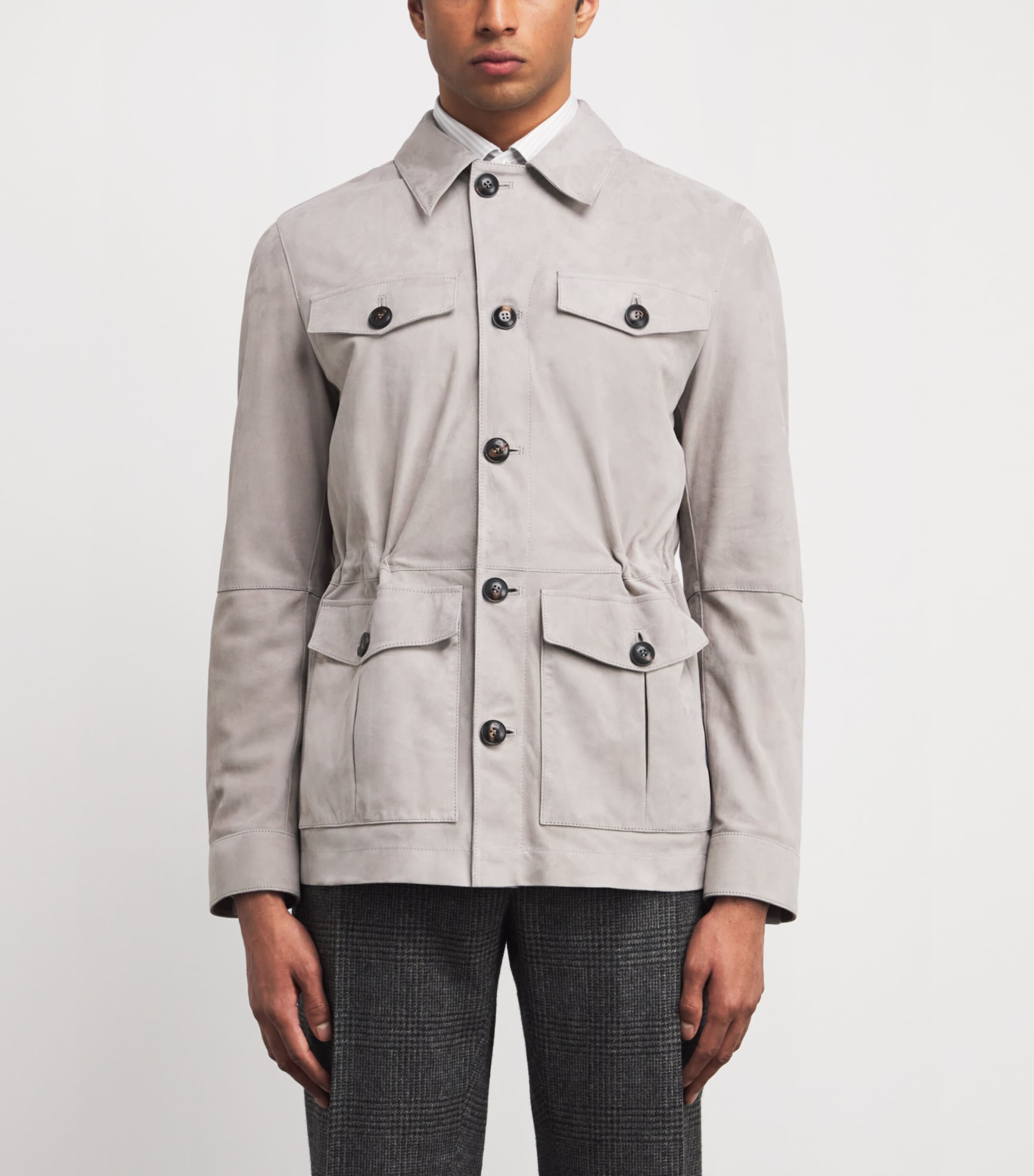 Pal Zileri Grey Suede Field Jacket | Harrods CA
