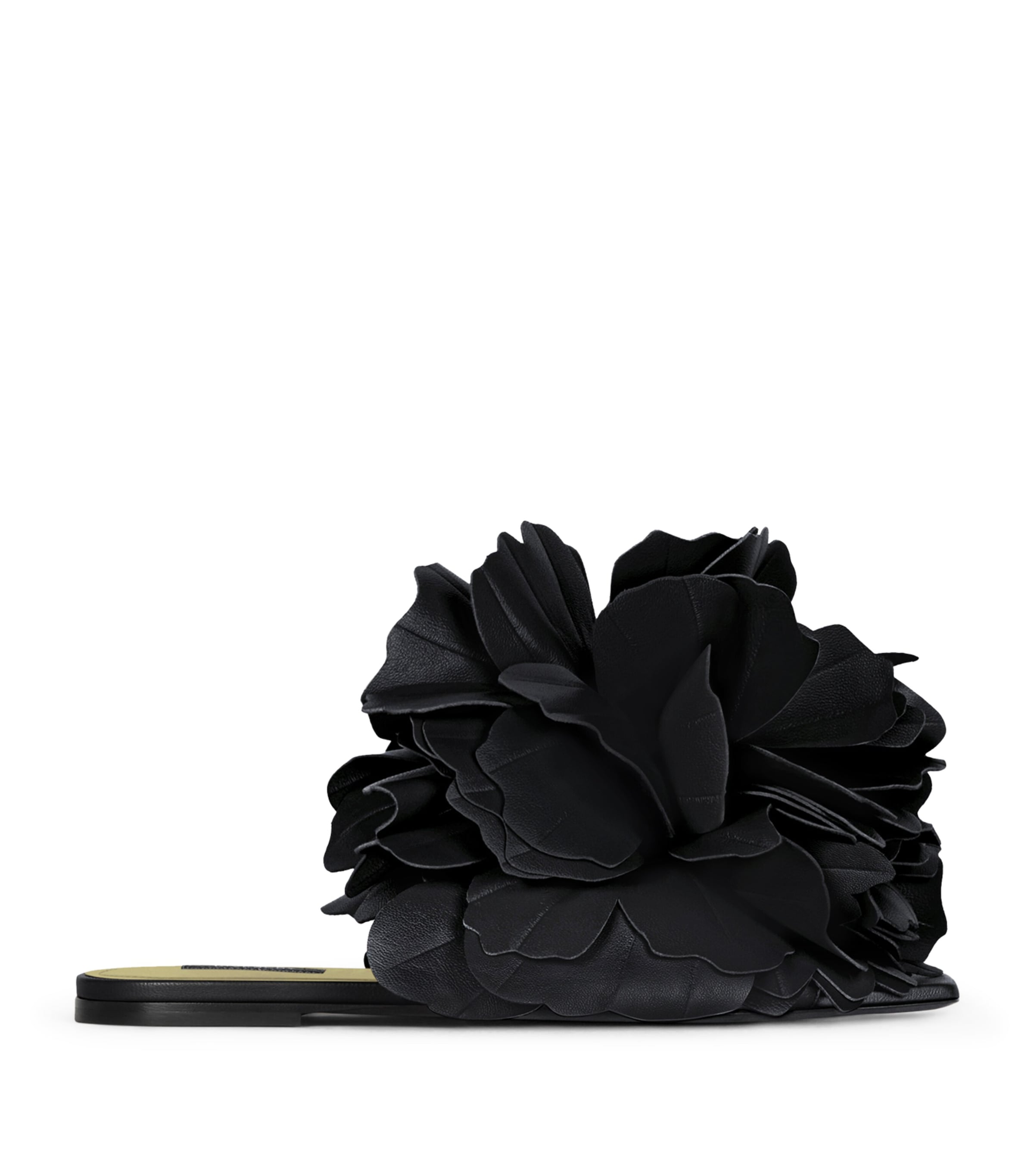 Givenchy Black Leather Boudoir Rose Sandals | Harrods UK