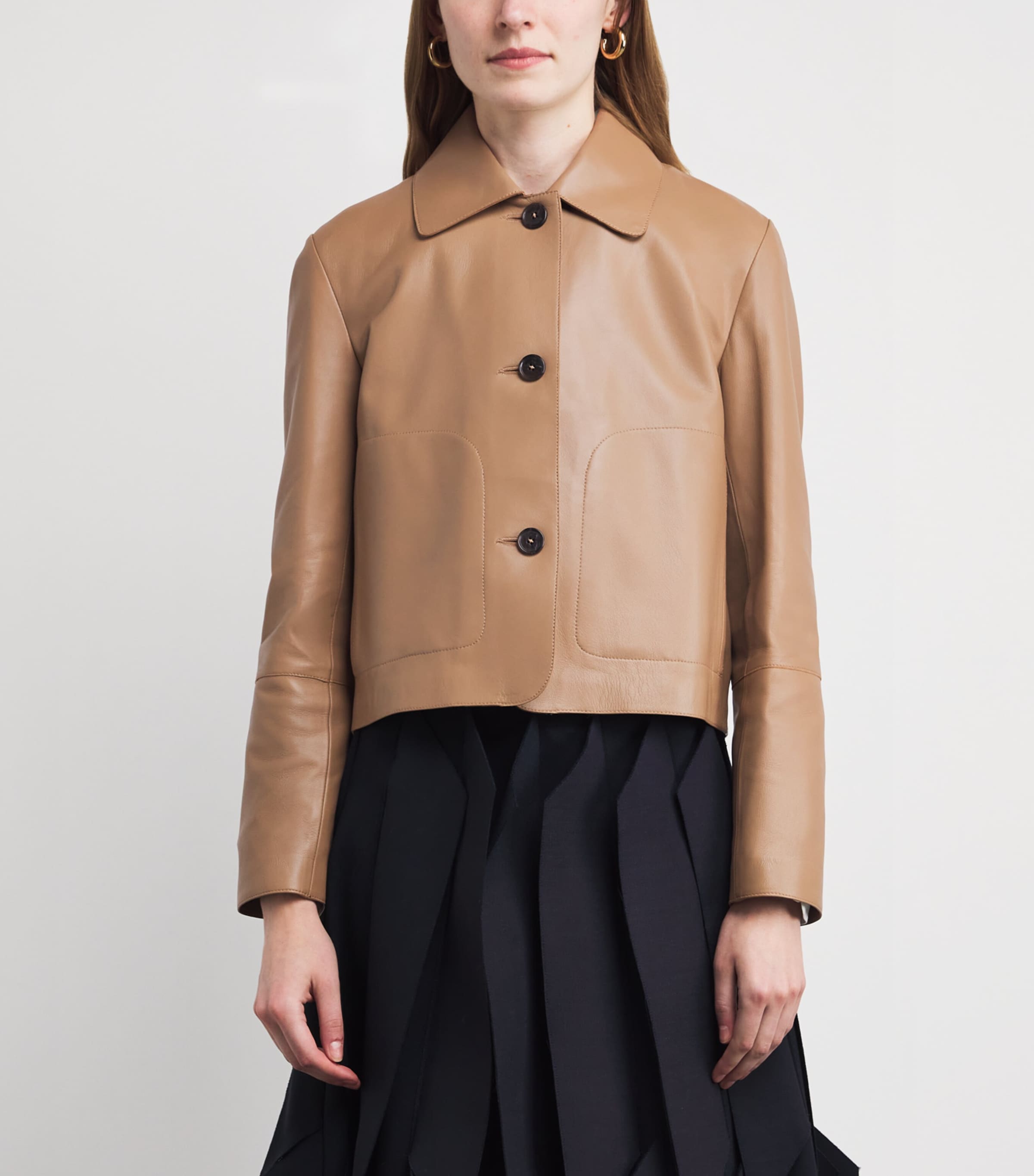 Arma Brown EMY Leather Jacket | Harrods CN