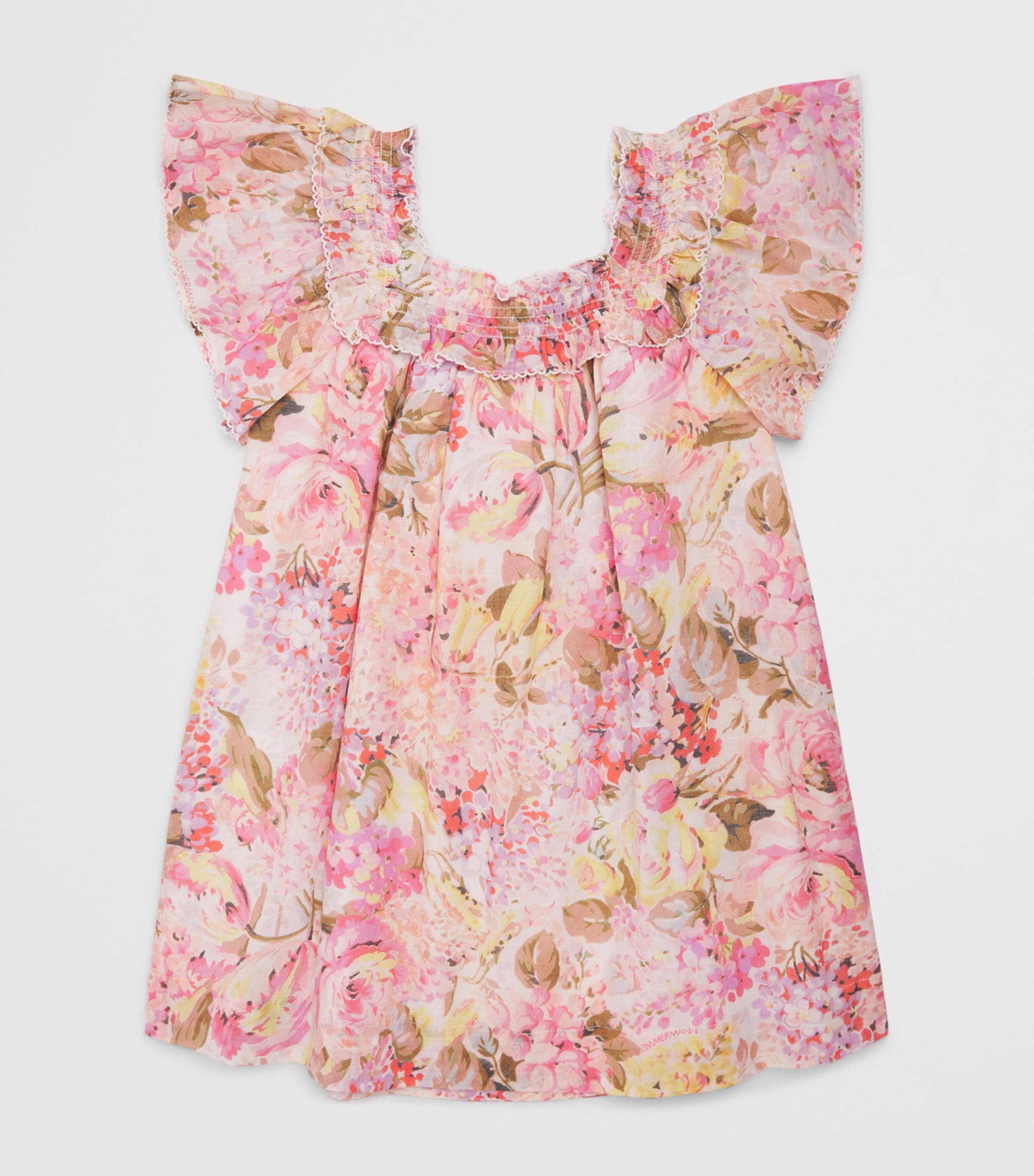 Zimmermann Kids Pink Cotton Solstice Dress (2-12 Years) | Harrods CN