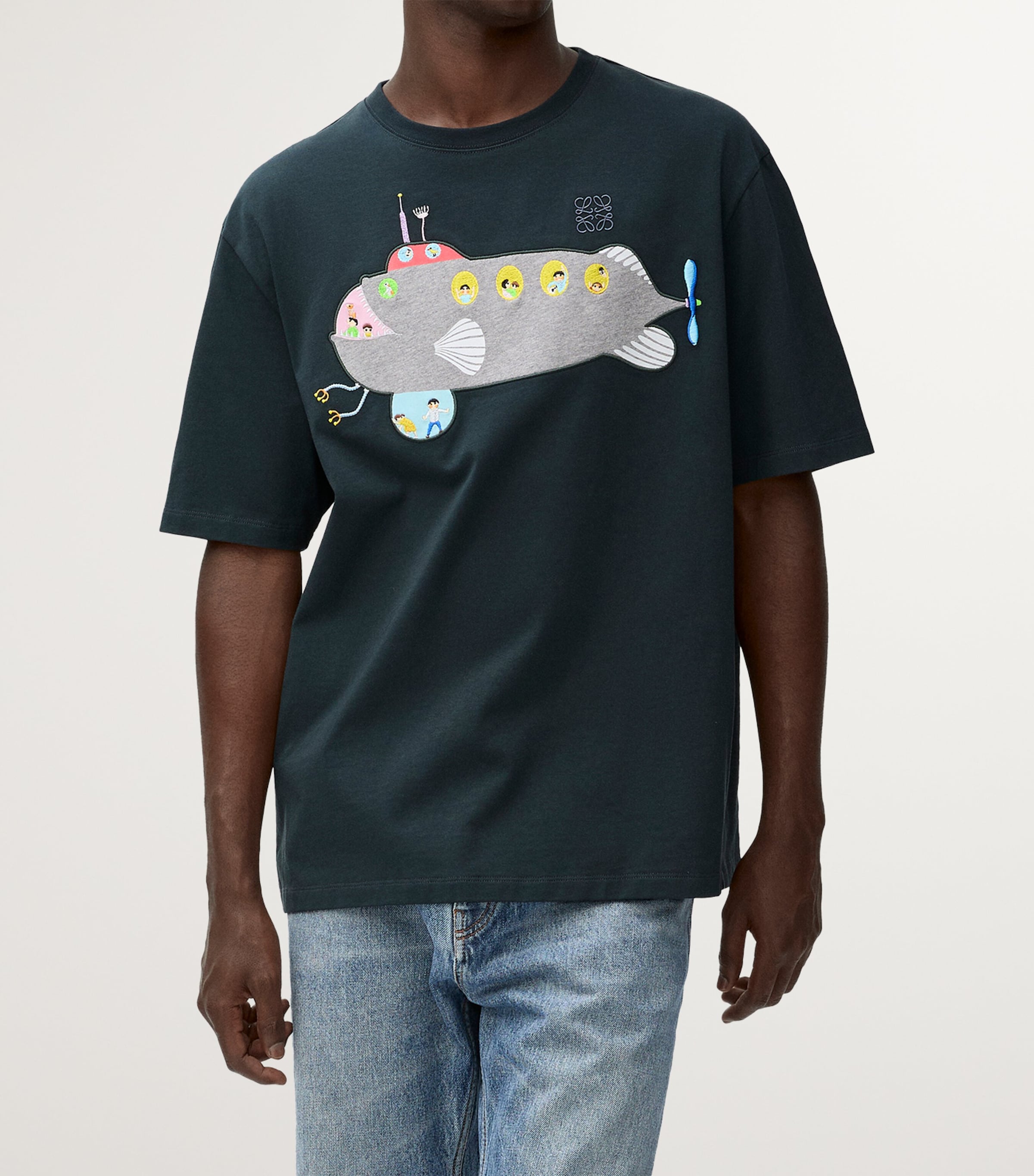 LOEWE Green Submarine Print T-Shirt | Harrods IN