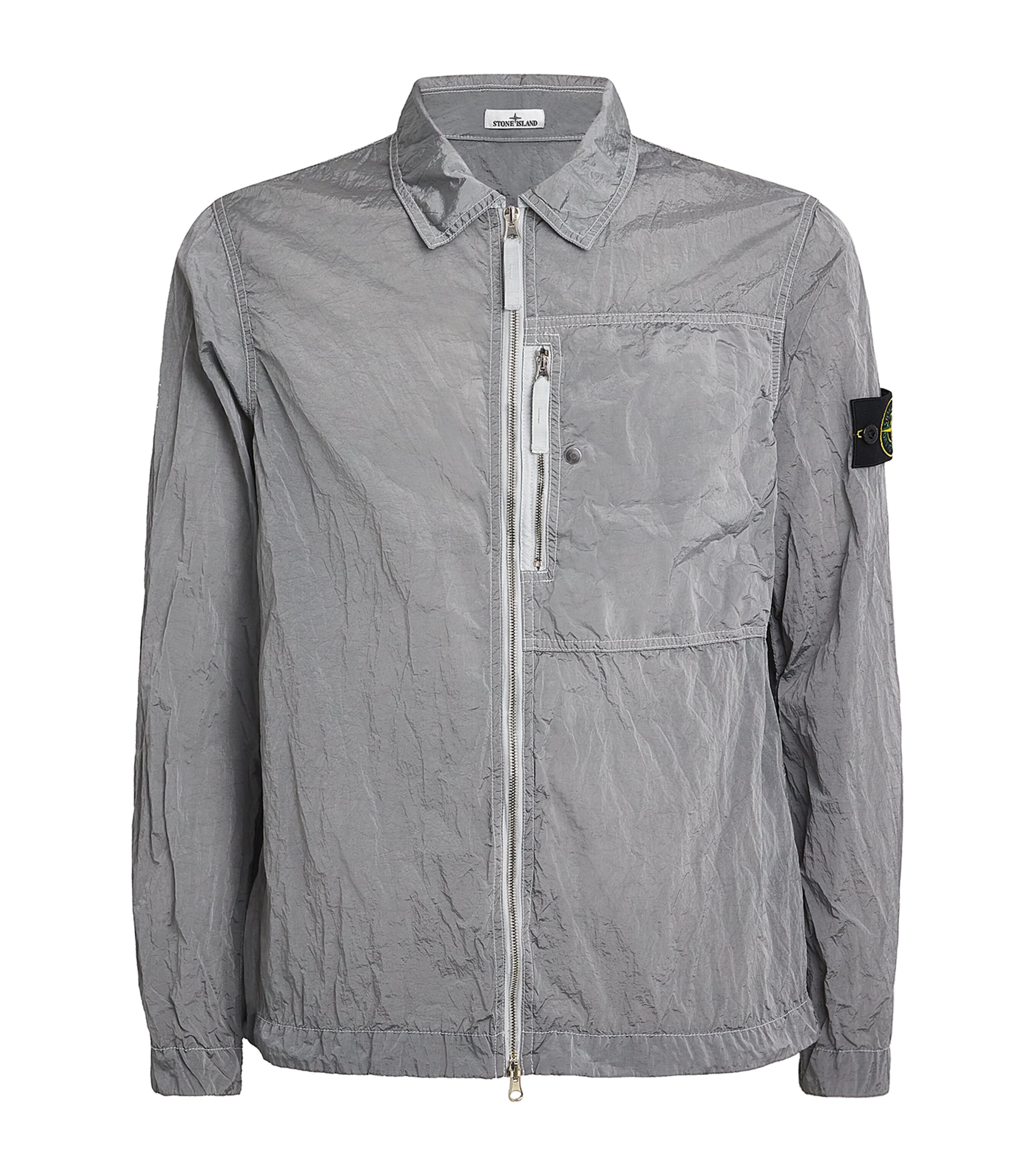 Stone Island Metallic Crinkled Overshirt | Harrods US