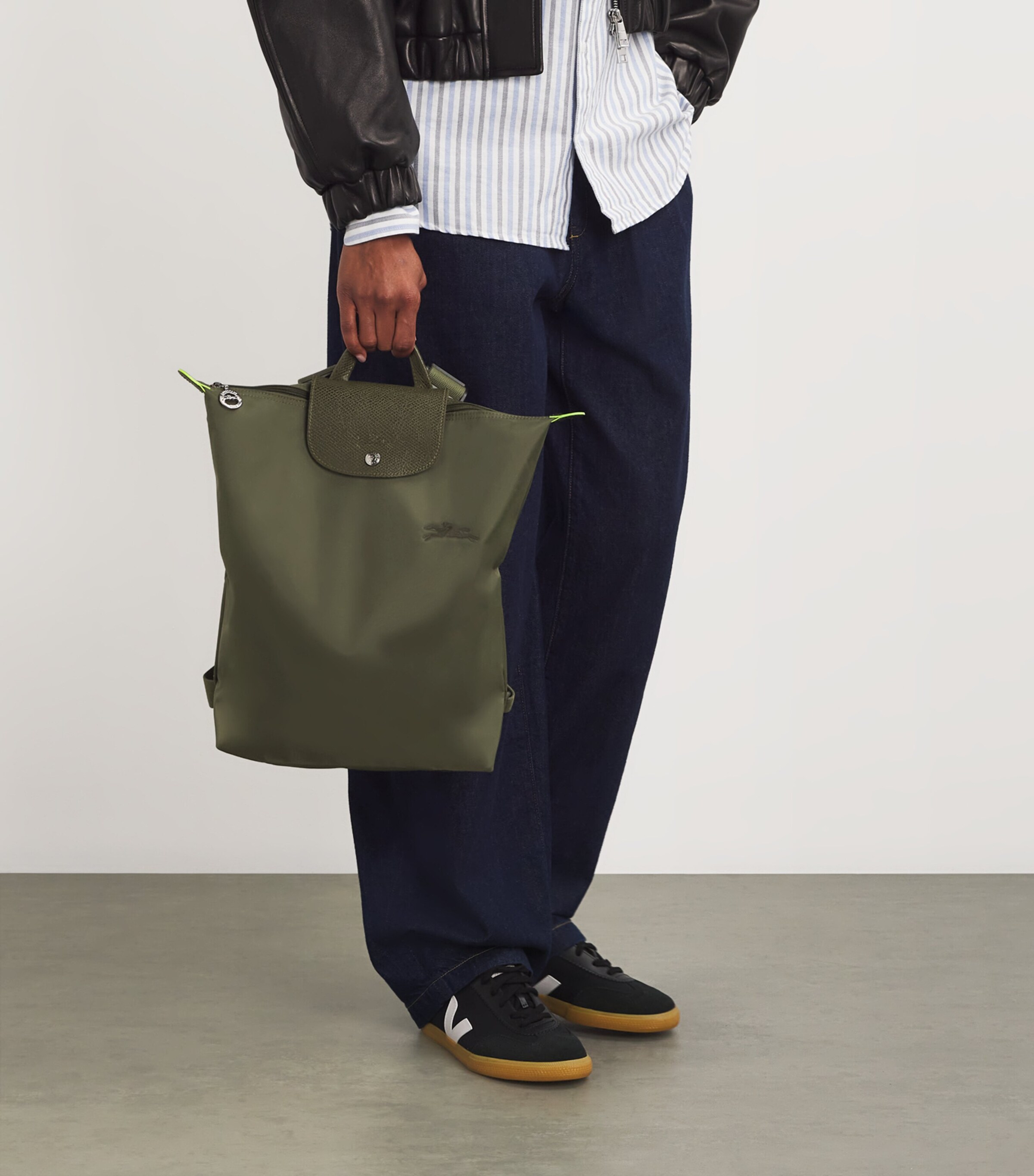 Longchamp Green Le Pliage Green Backpack | Harrods UK