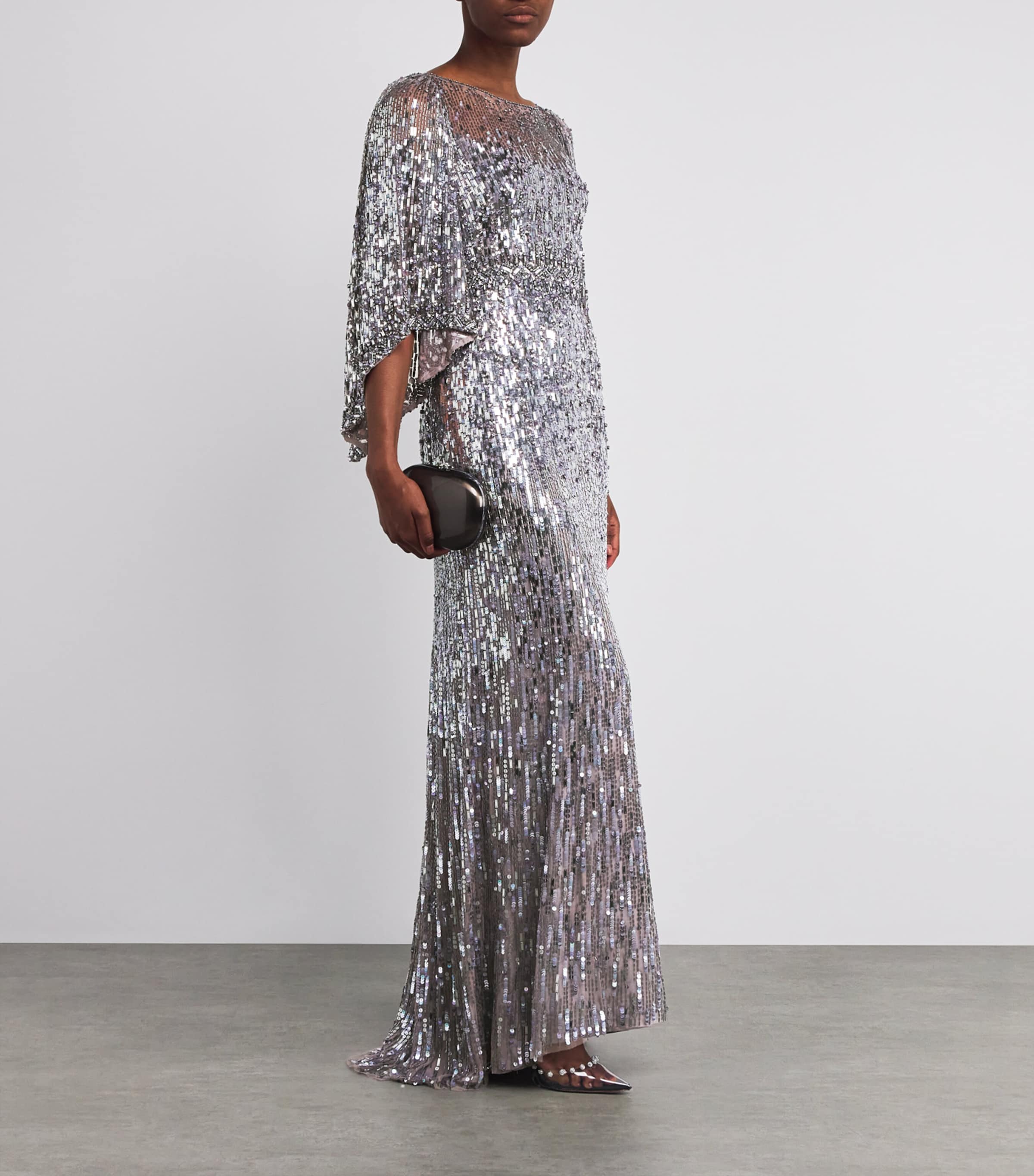 Jenny Packham Metallic Embellished Ines Gown | Harrods UK