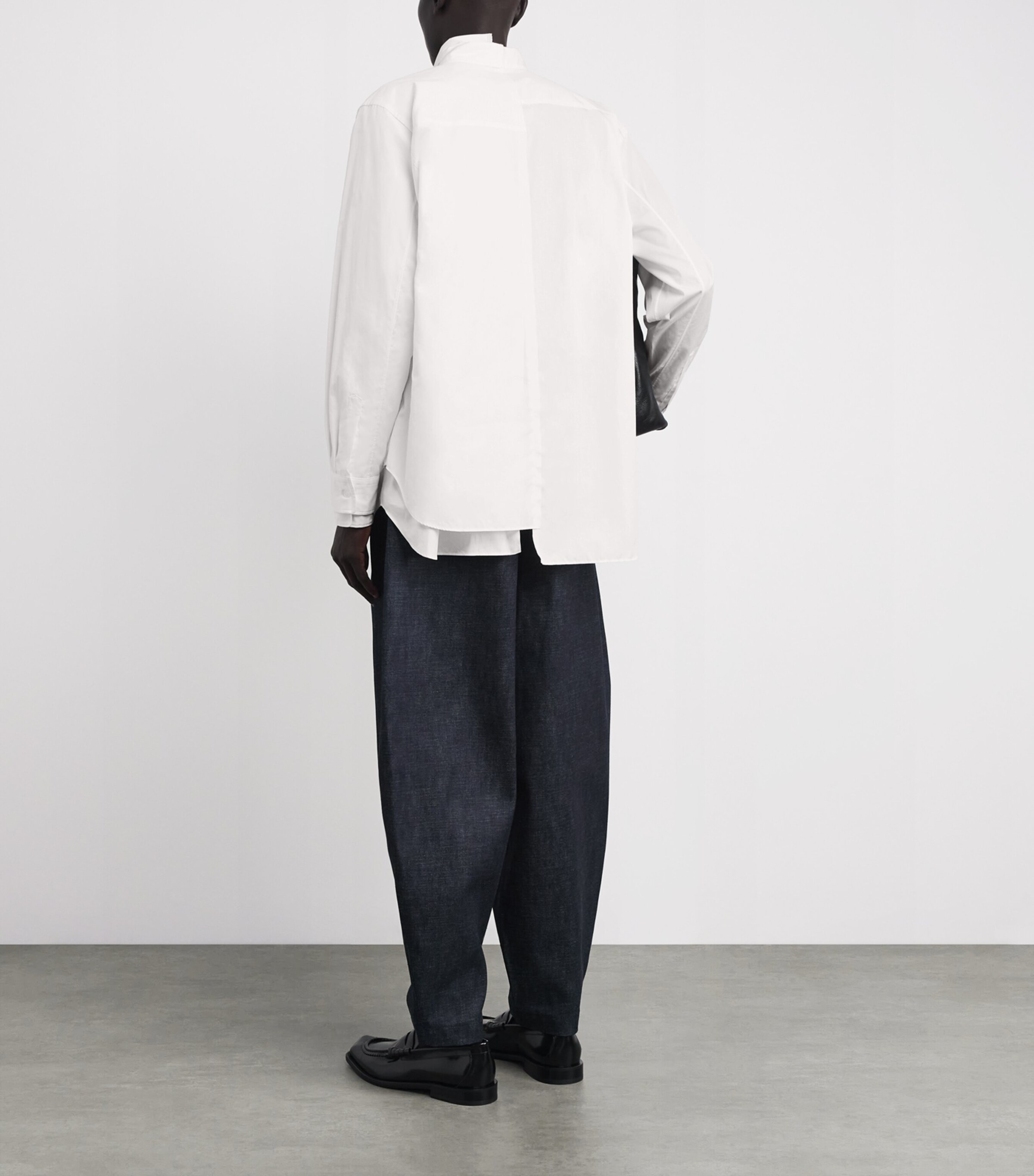 Comme Des Garçons Homme Plus Black Cotton Panel-Overlay Shirt | Harrods HK