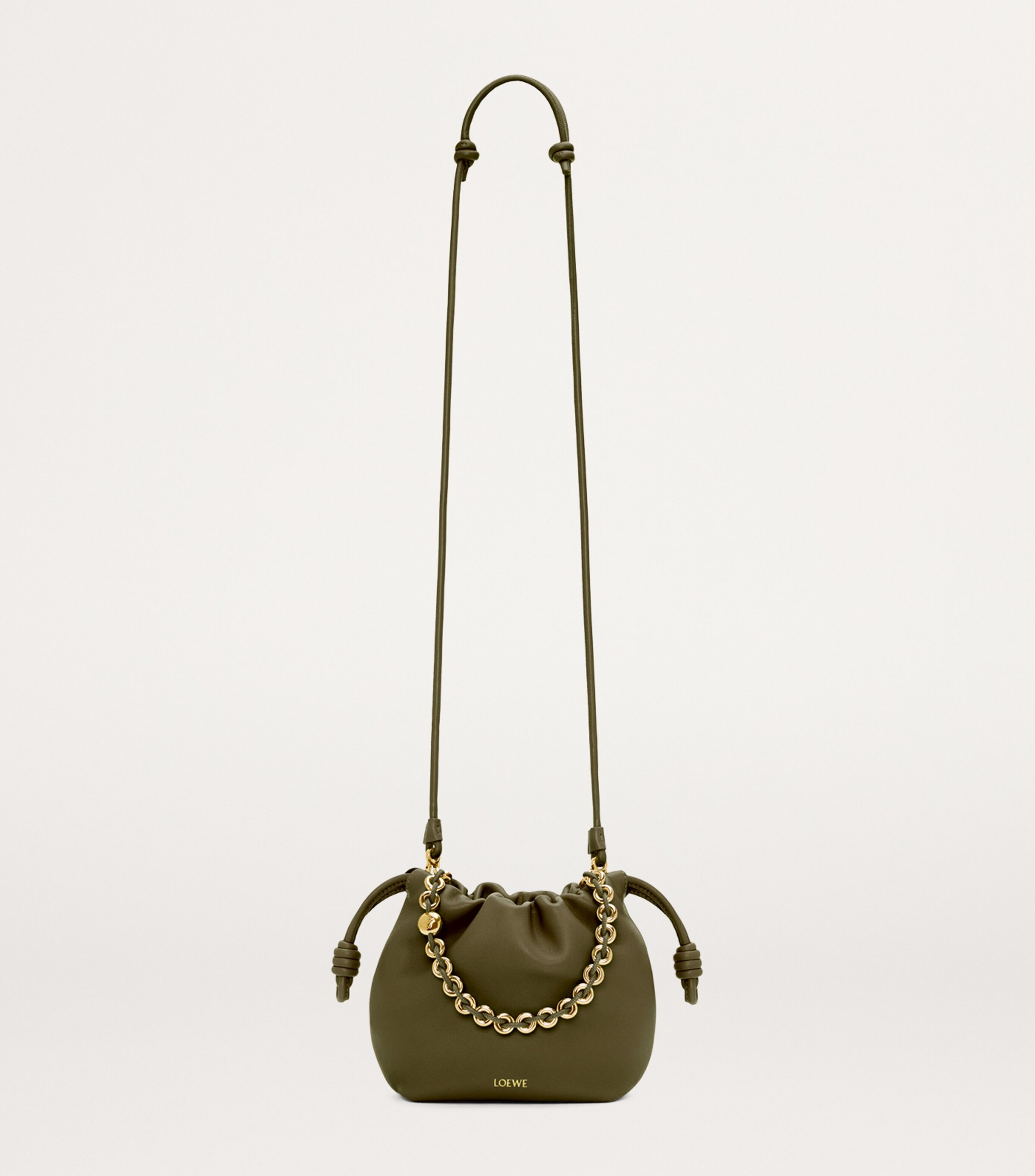 LOEWE Green Mini Flamenco Shoulder Bag | Harrods UK