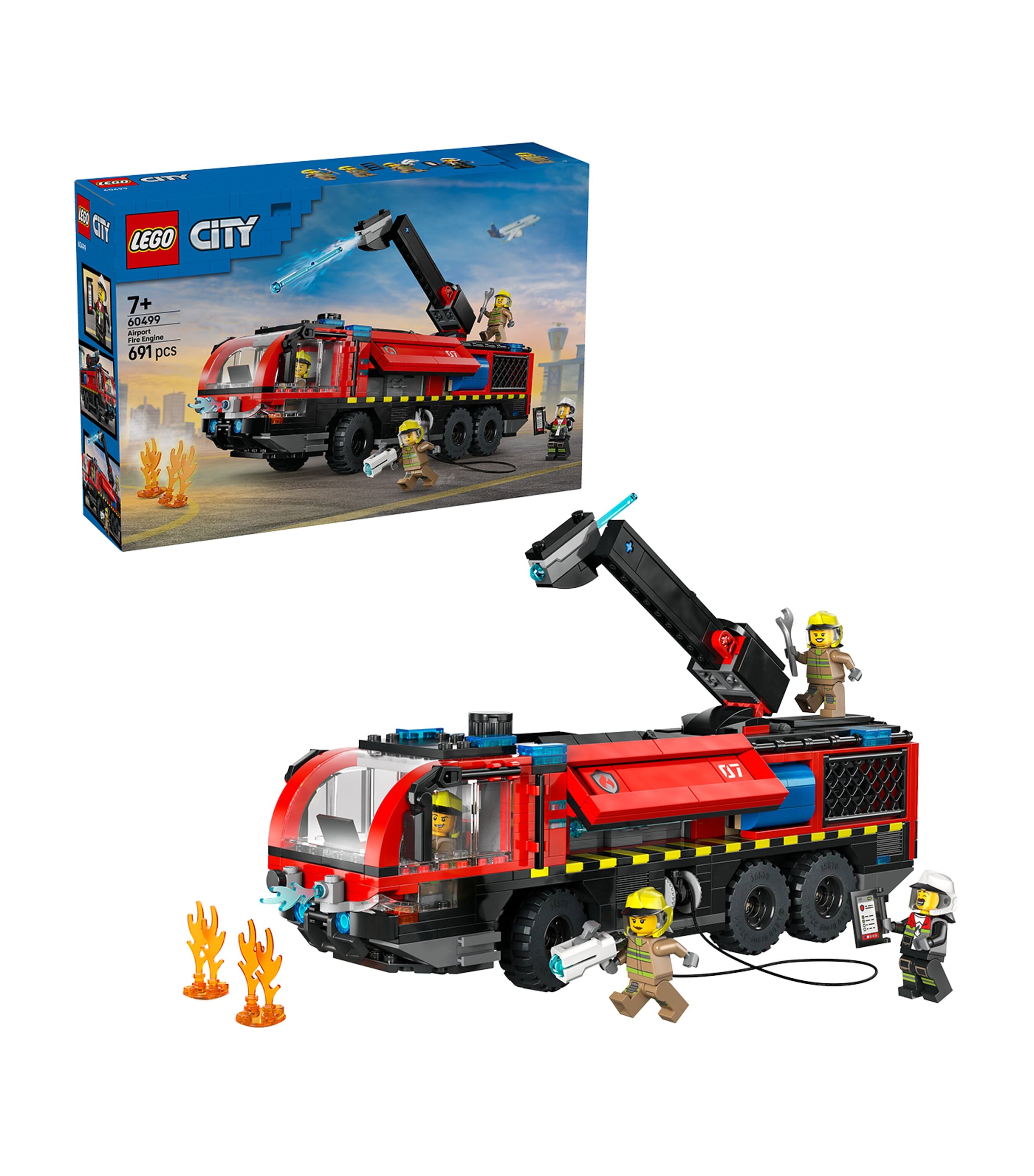 Lego City Airport Fire Engine Truck 60499 | Harrods FR