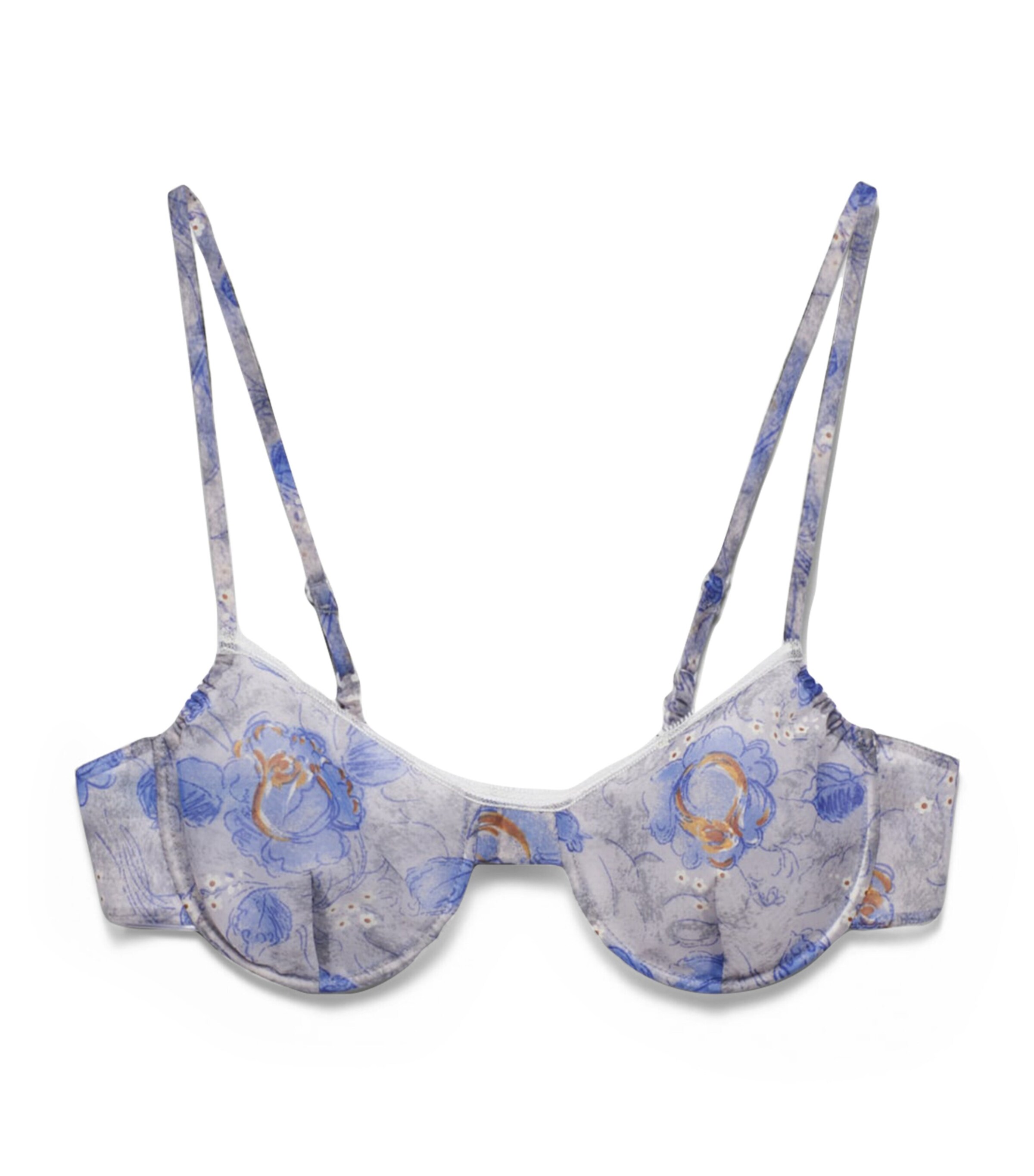 Prada Turquoise Peony Print Bra | Harrods UK