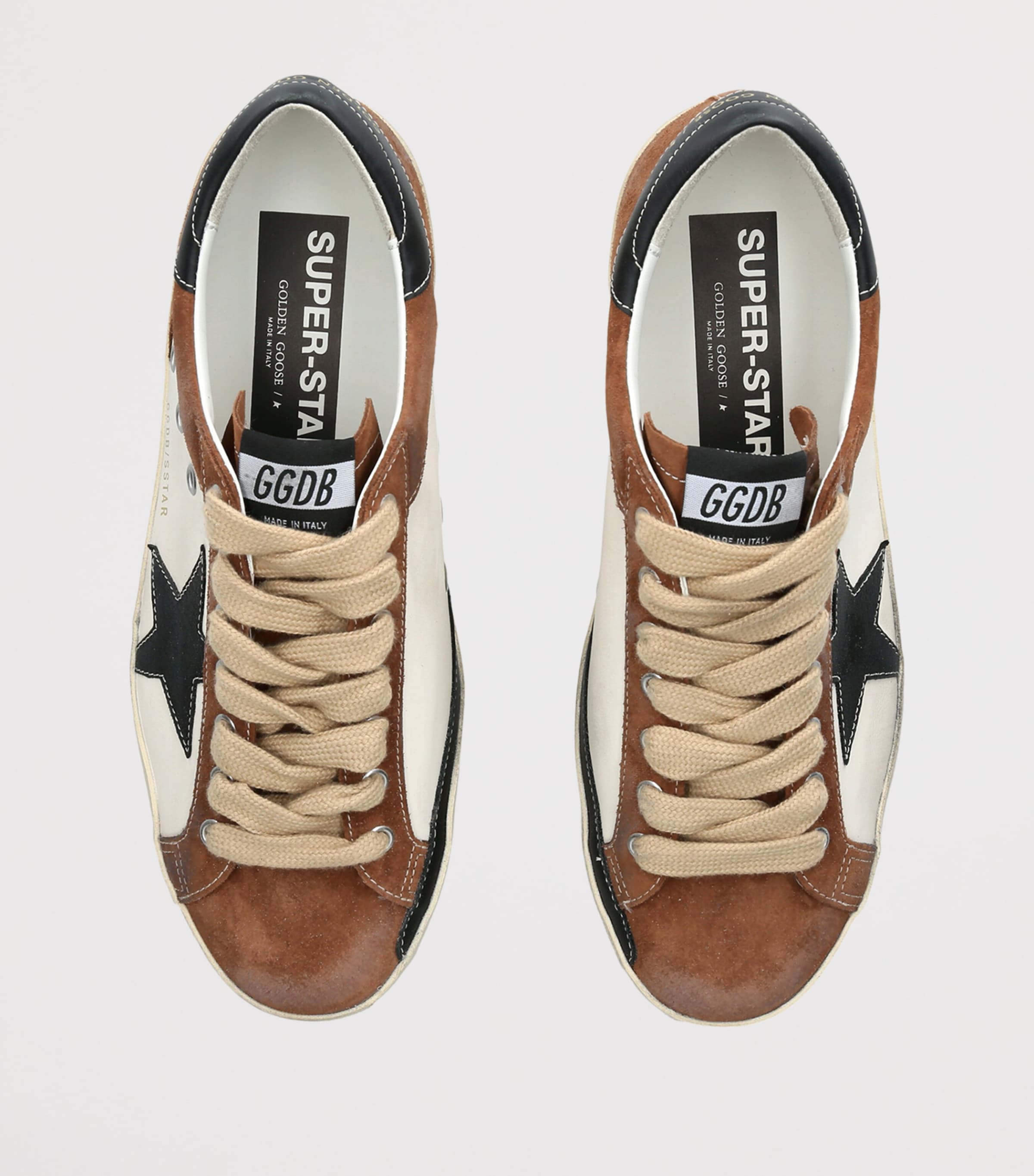 Golden Goose Brown Leather and Suede Super Star Sneakers | Harrods AU