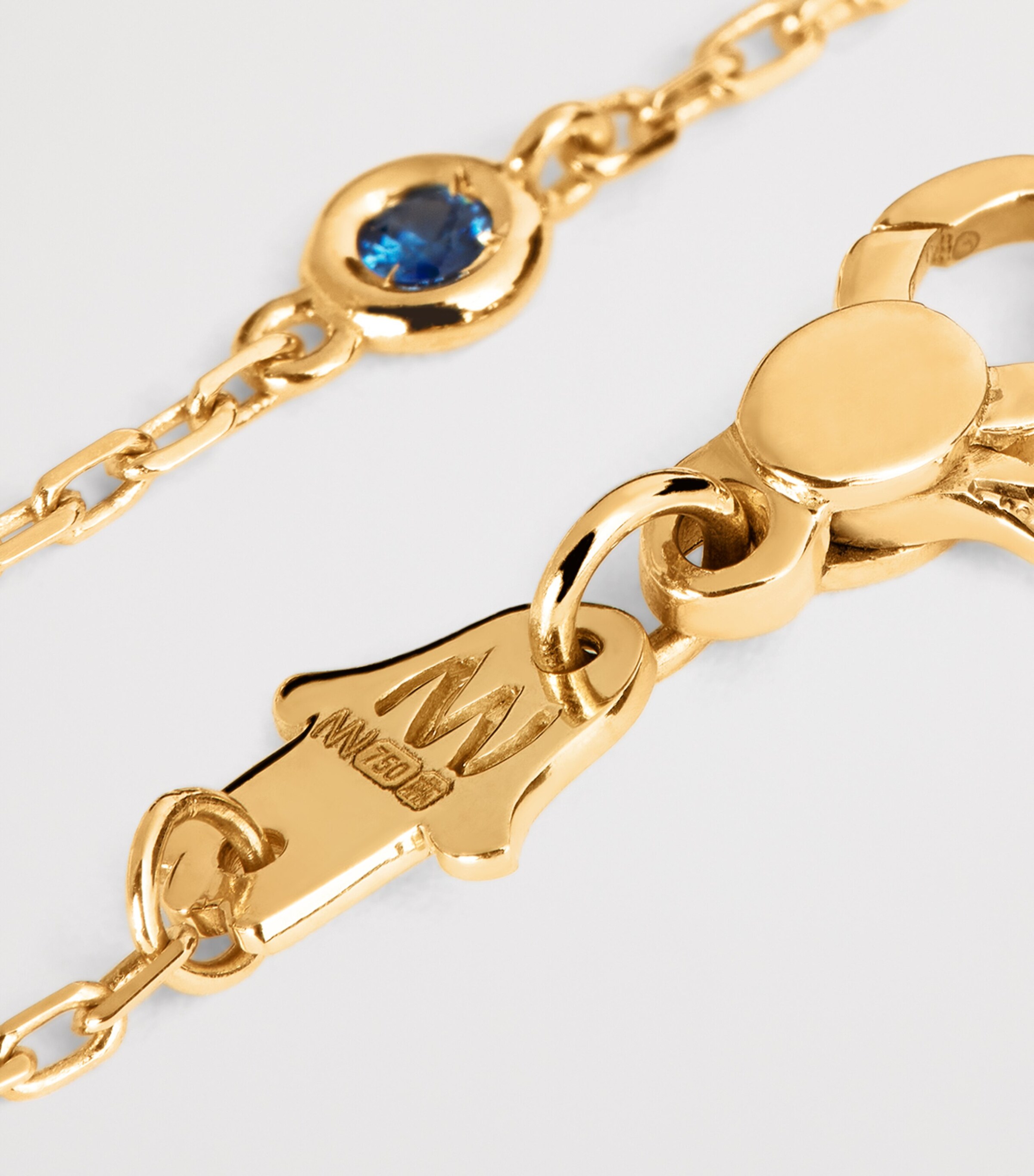 Netali Nissim Gold Yellow Gold, Diamond and Sapphire Mini Evil Eye ...