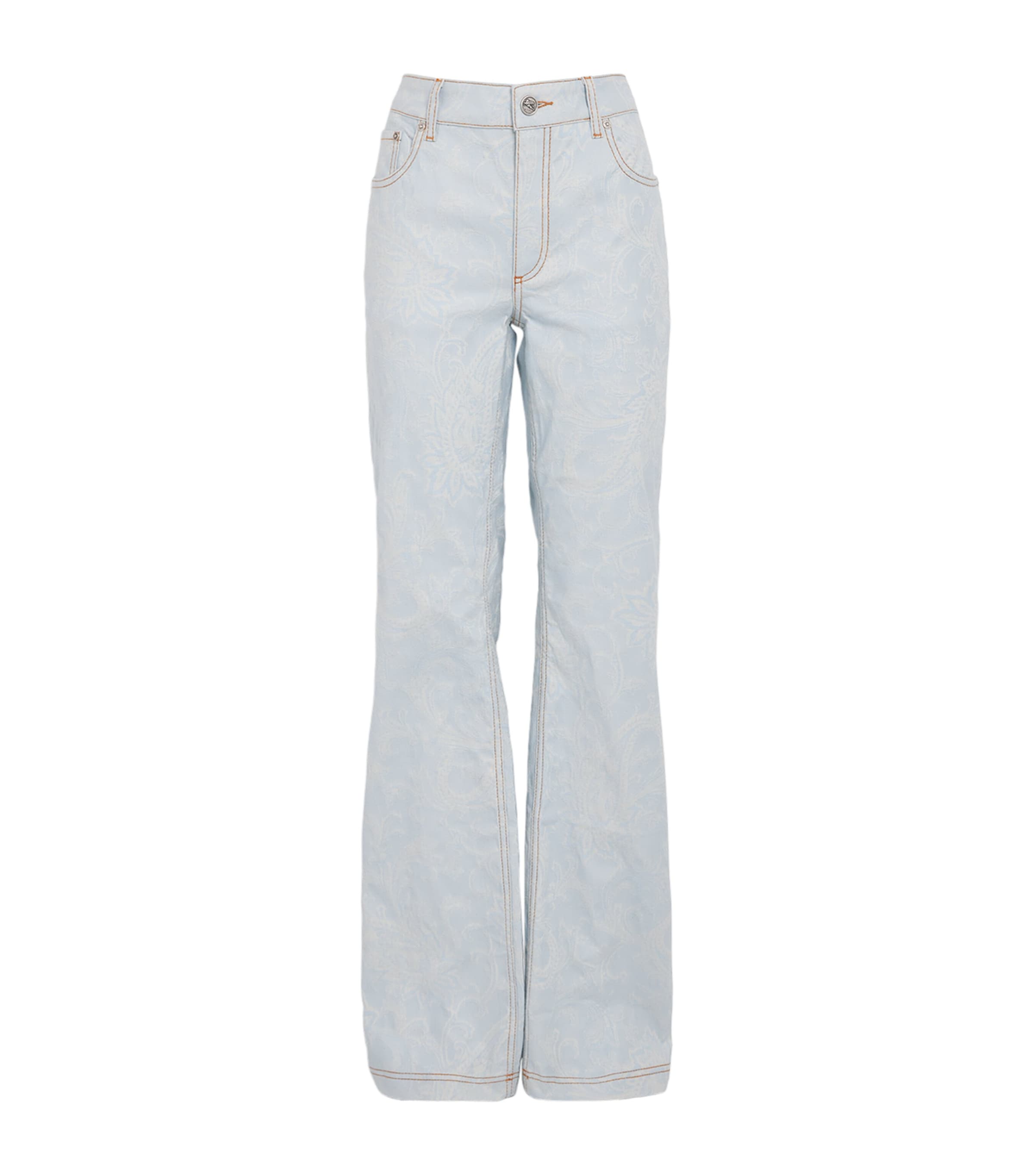 Etro Blue Paisley Flared Jeans | Harrods US