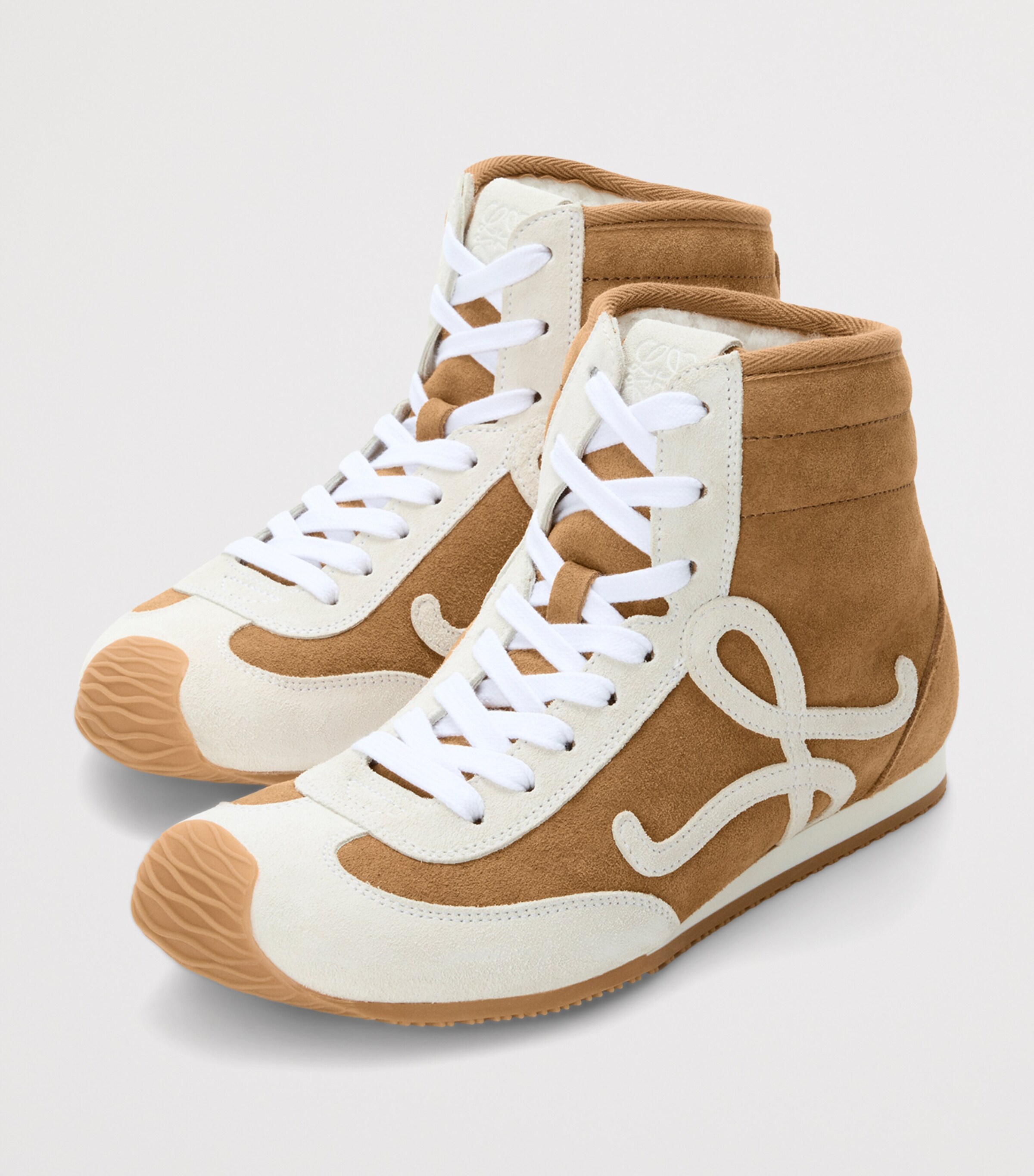 LOEWE Brown Leather Ballet Runner 2.0 High-Top Sneakers | Harrods DE