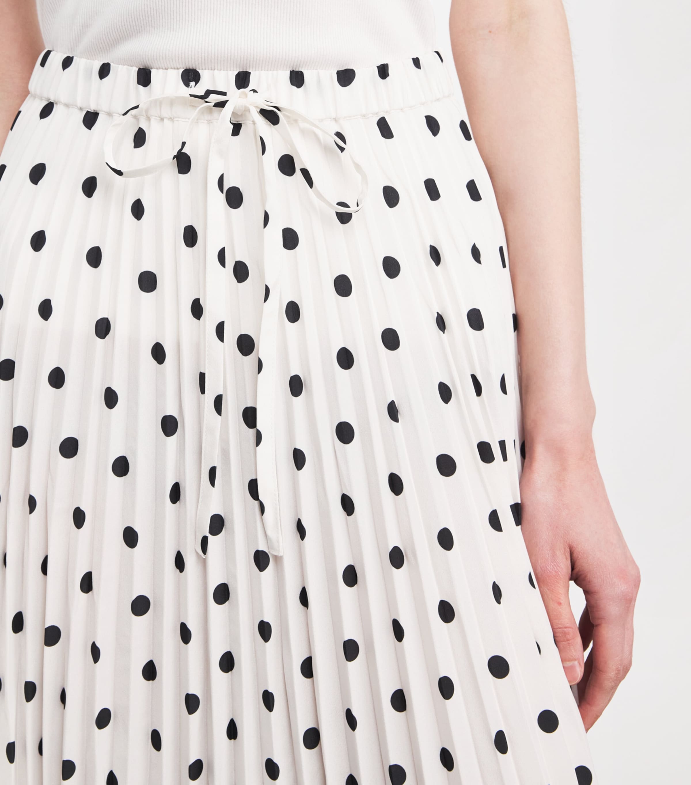 Claudie Pierlot Multi Polka-Dot Pleated Midi Skirt | Harrods HK