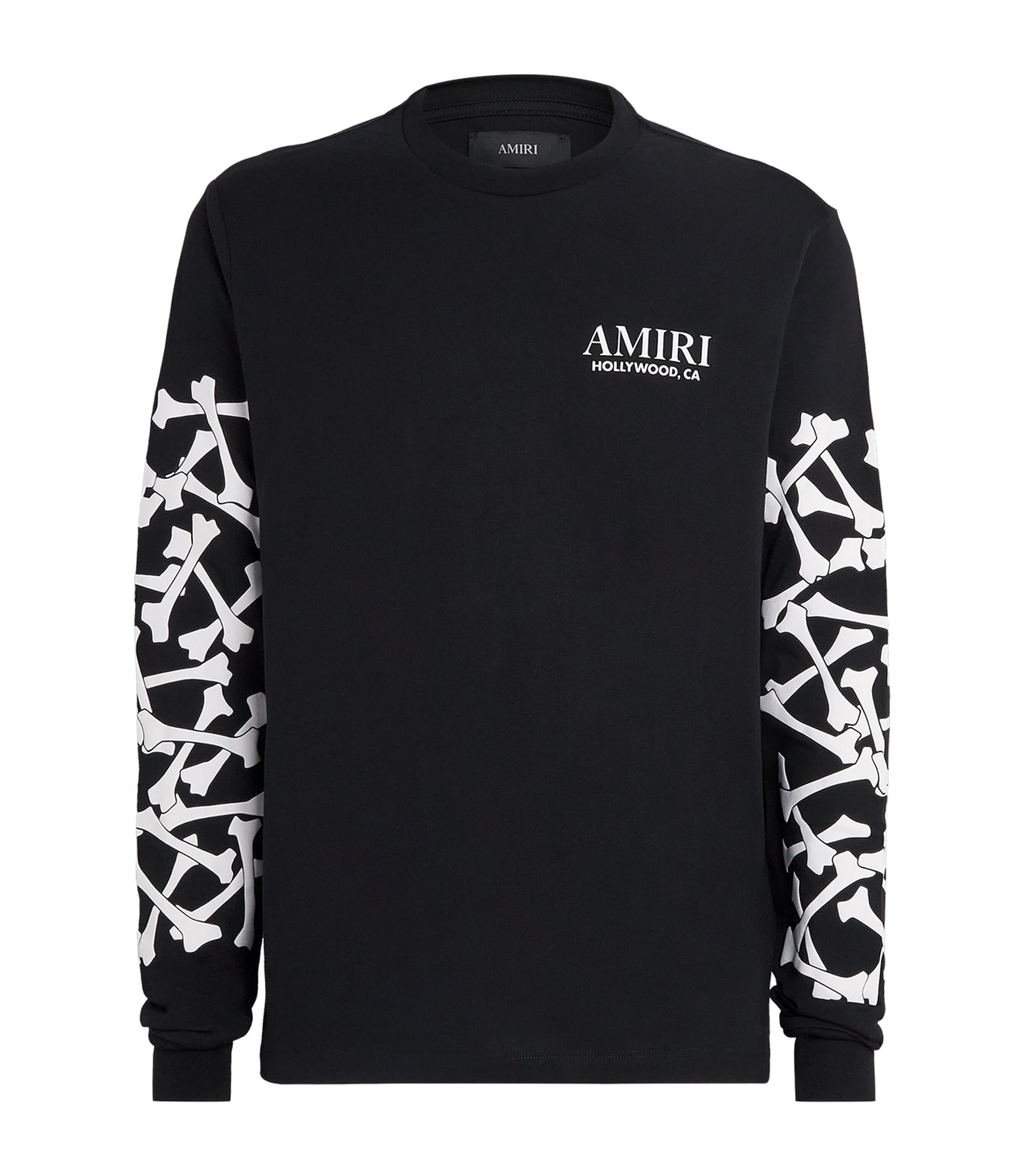 AMIRI Black Cotton Stacked Bones Long-Sleeve T-Shirt | Harrods US