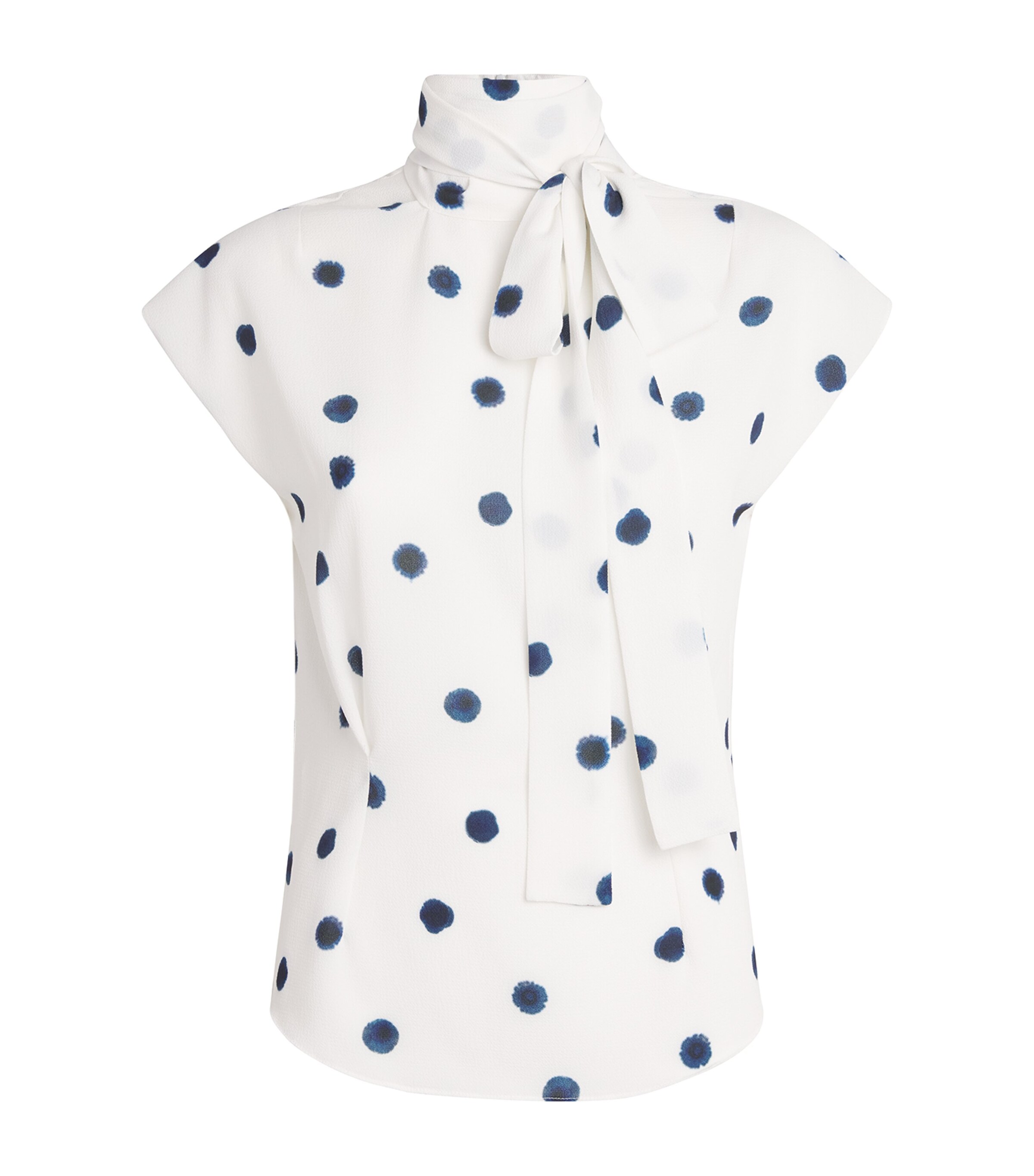 Edeline Lee Polka-Dot Pussybow Blouse | Harrods UK