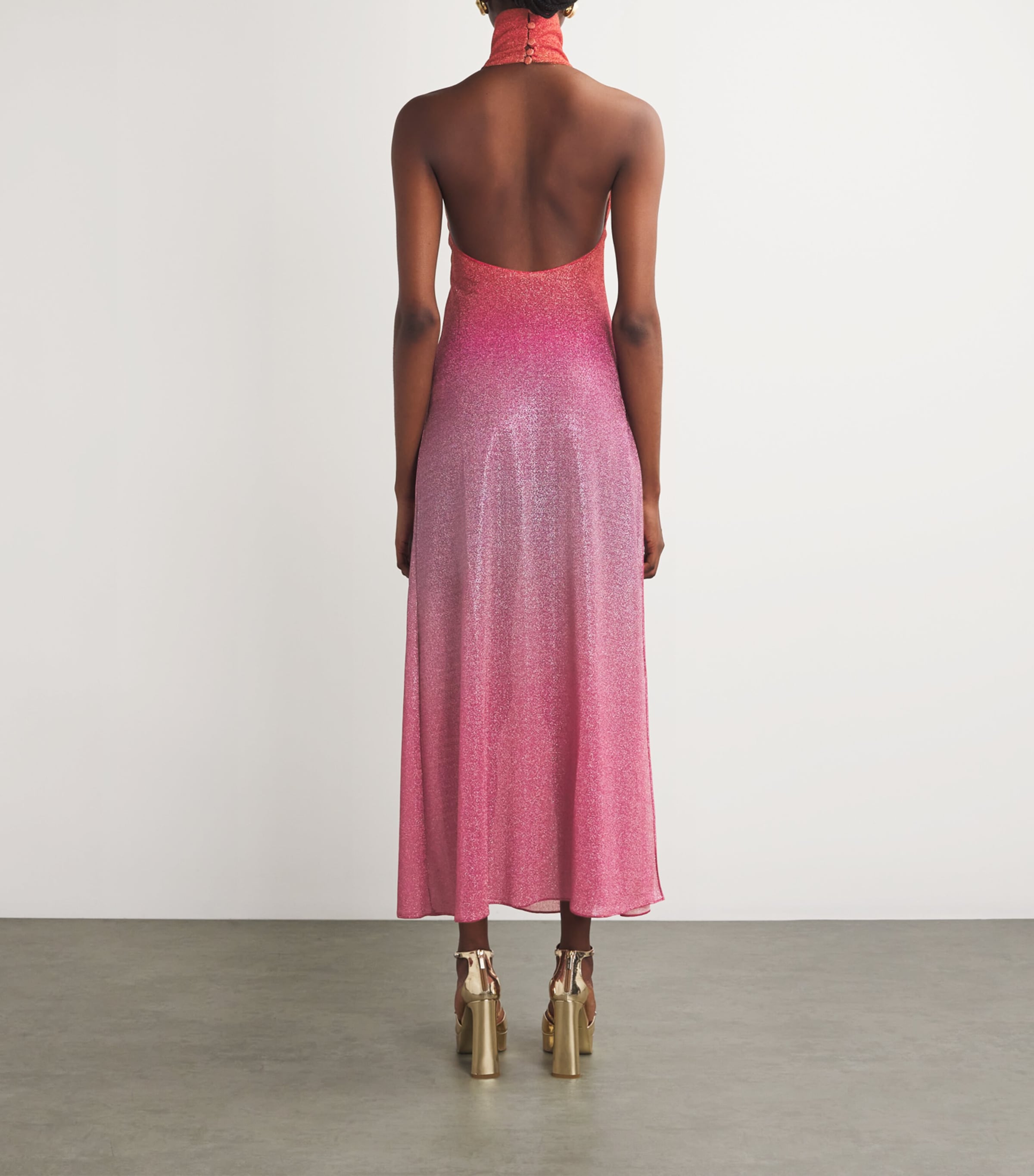 Oséree Multi Lumière Halterneck Maxi Dress | Harrods UK