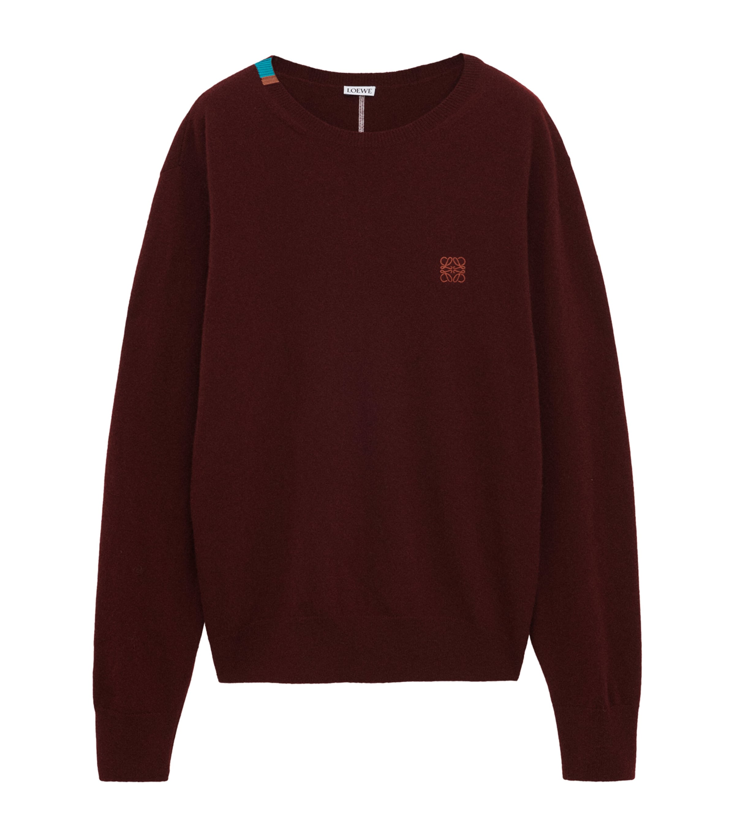 LOEWE Burgundy Wool-Blend Anagram Sweater | Harrods HK