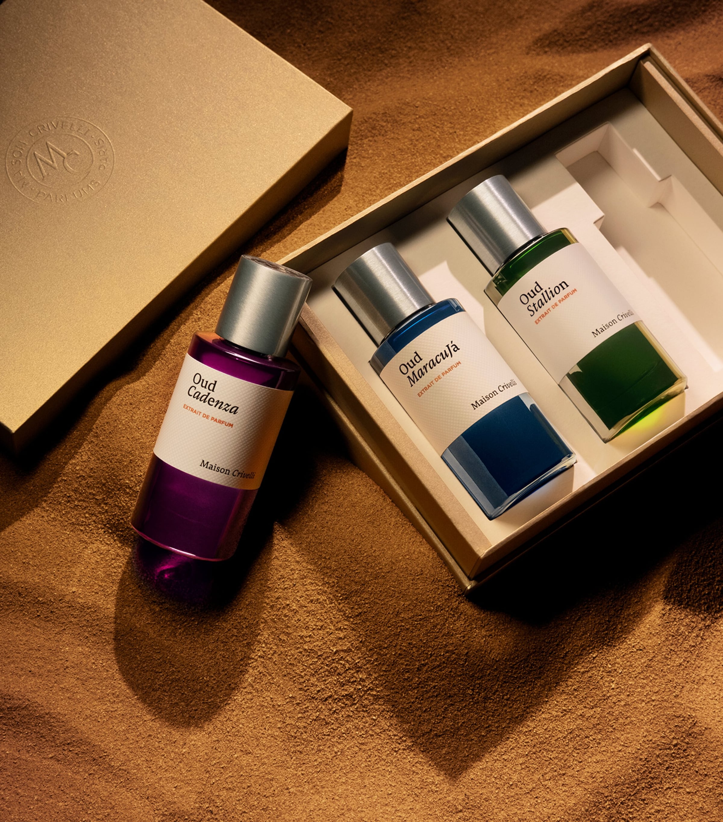 Maison Crivelli Oud Trilogy Fragrance Gift Set (3 x 50ml) | Harrods UK