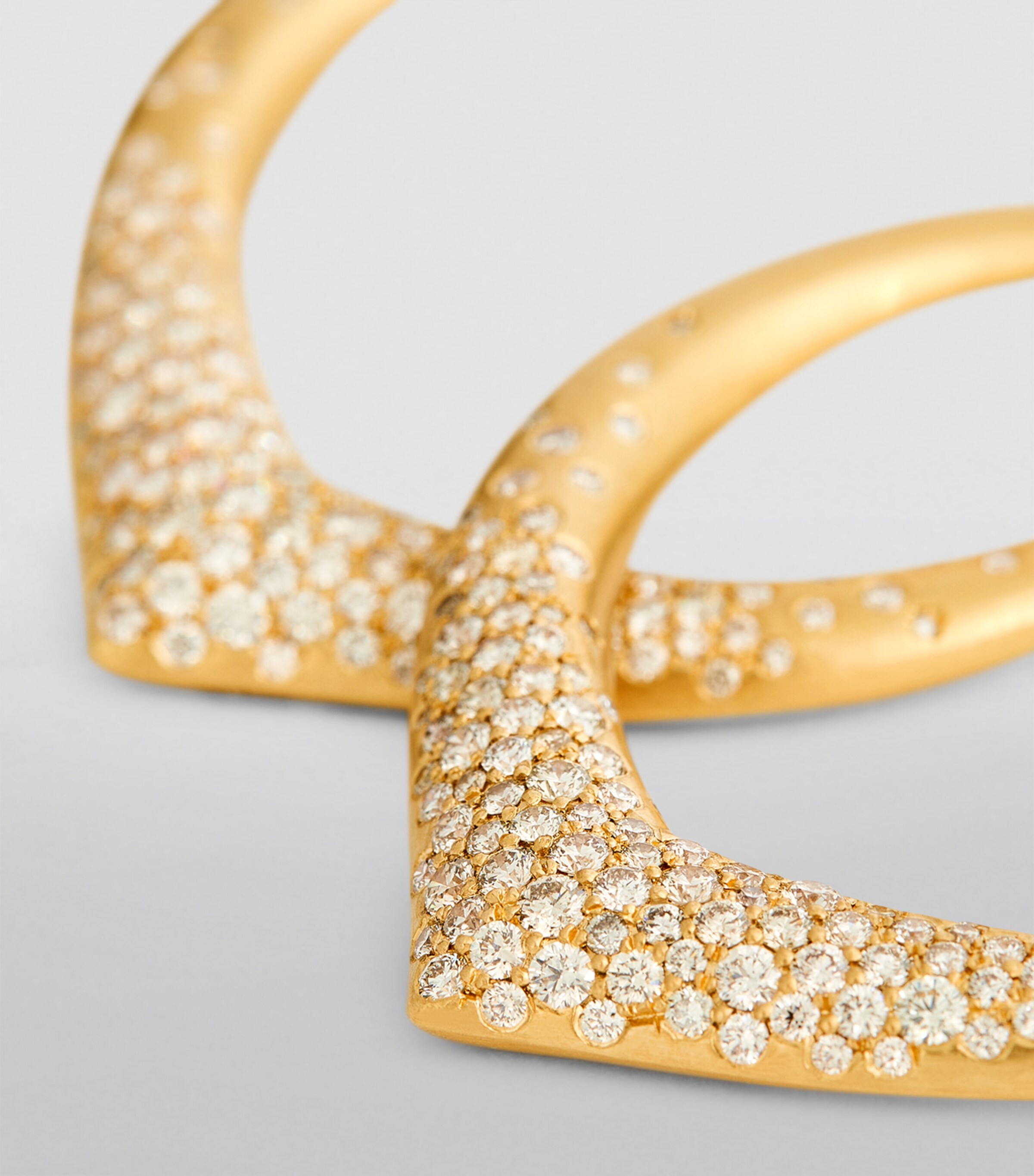Nada Ghazal Yellow Gold and Diamond Doors of Opportunity Medium Hoop ...