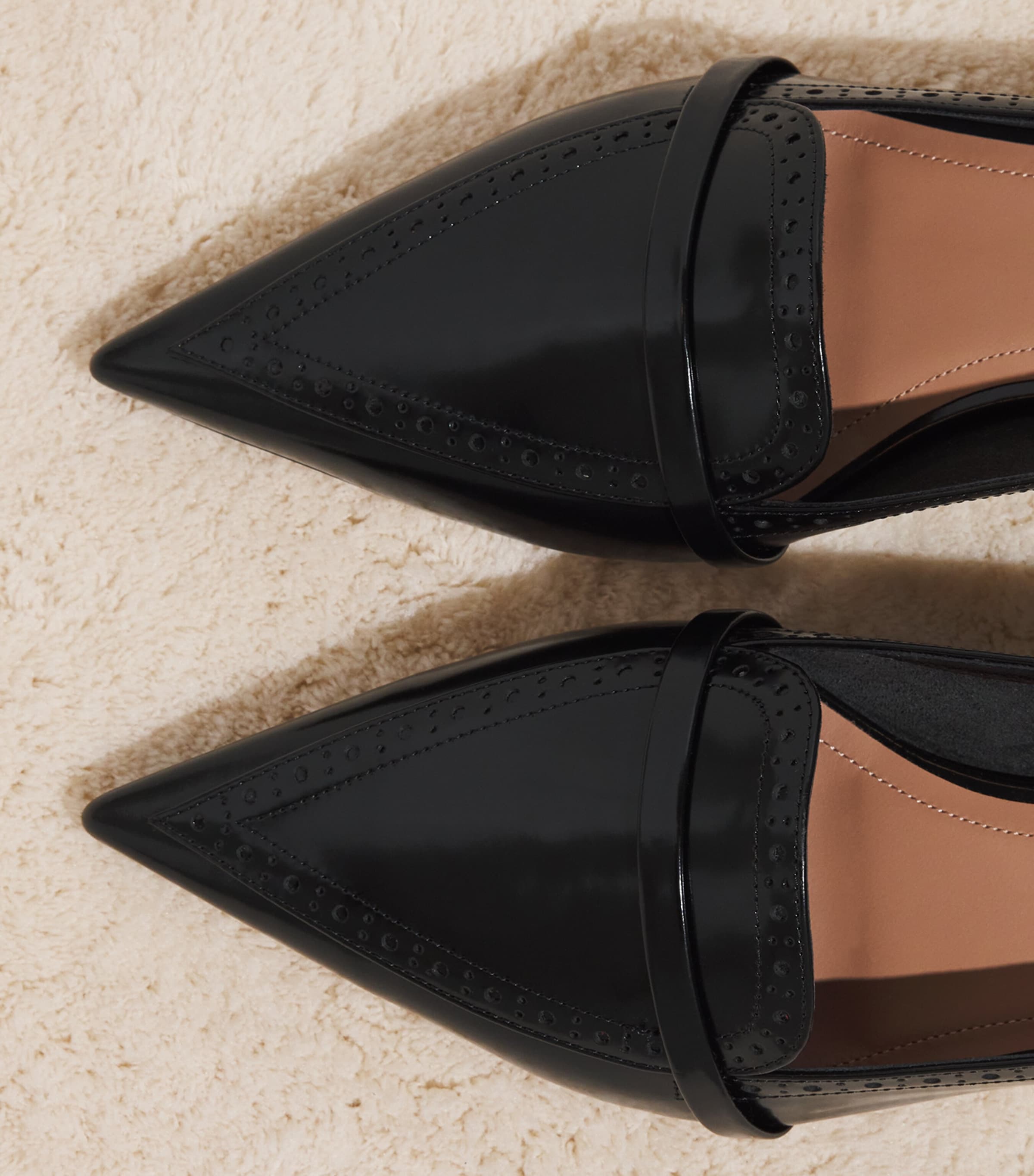 Malone Souliers Black Patent Leather Dora Loafers | Harrods UK