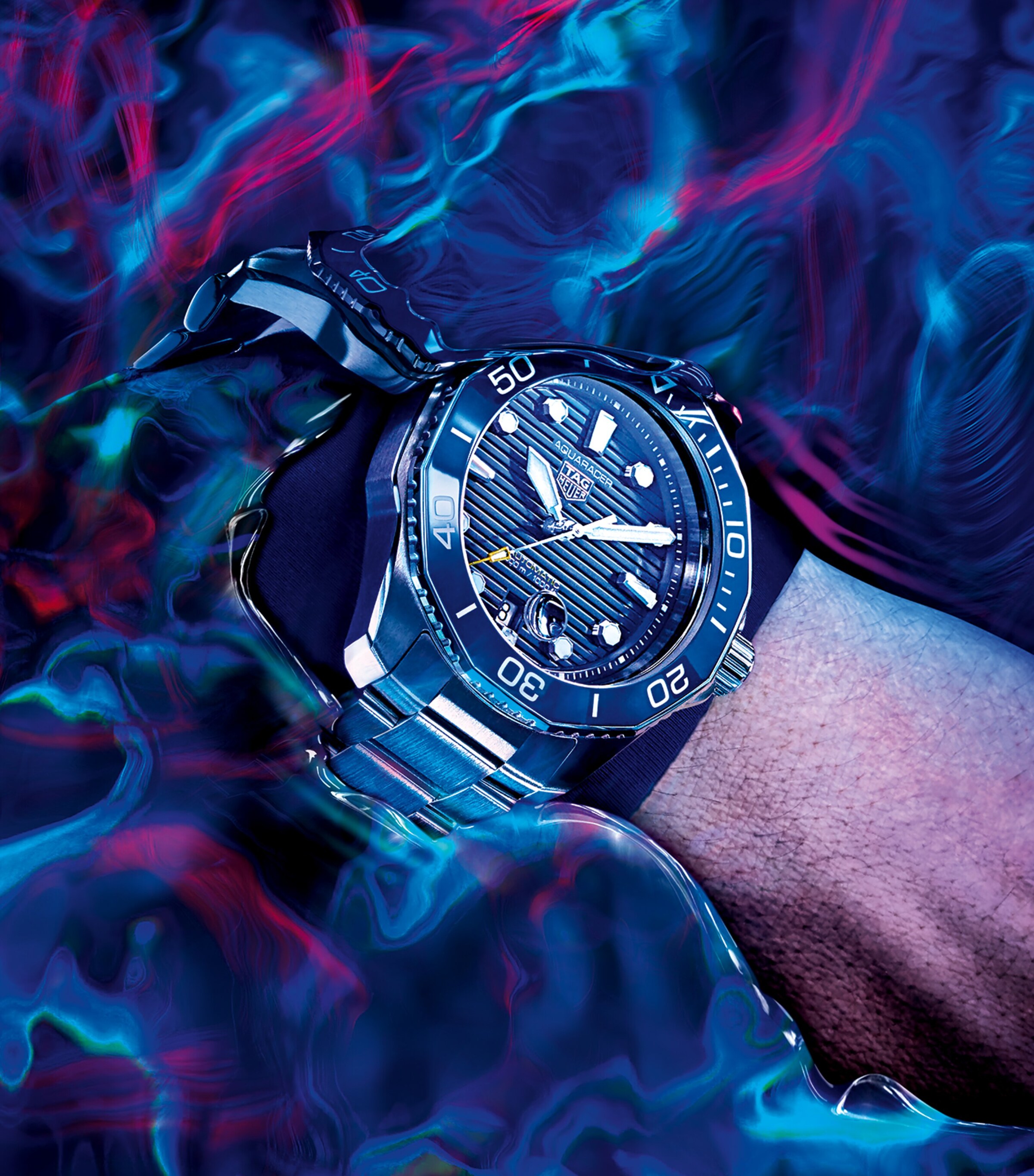 TAG Heuer Stainless Steel Aquaracer Watch 43mm | Harrods UK