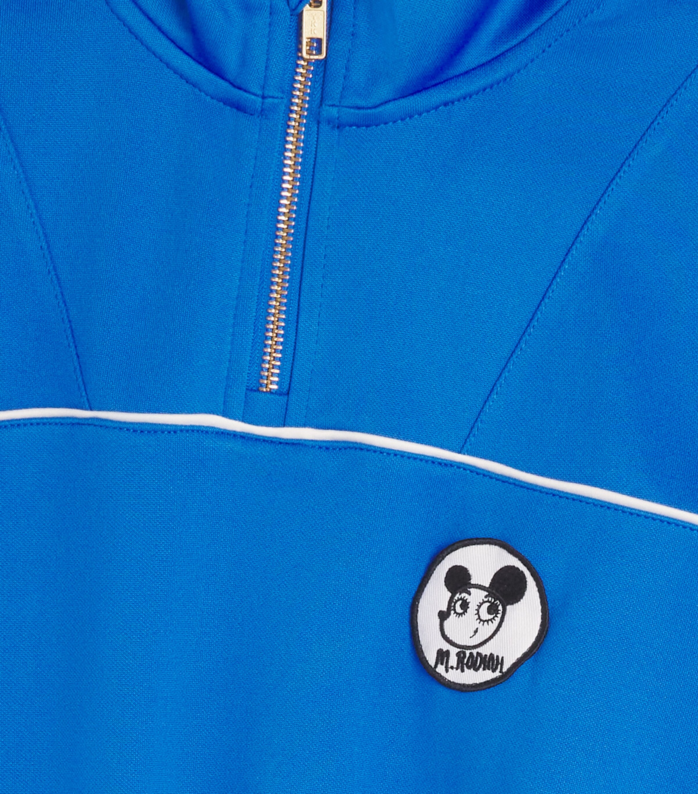 Mini Rodini Blue Technical Ritzratz-Patch Quarter-Zip Sweatshirt (3-11 ...